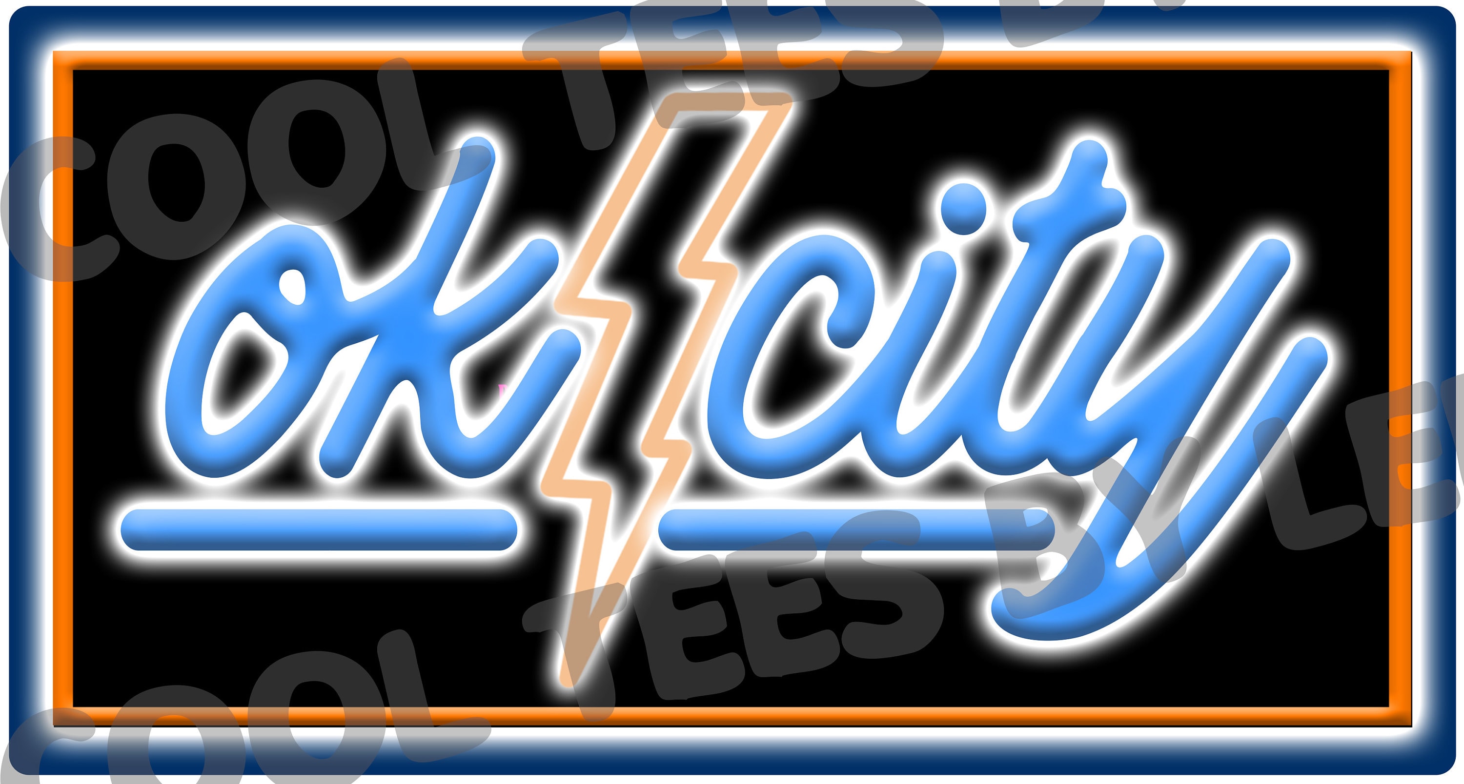 OKC Neon Look Ok City Digital PNG File, DTF, Dtg, Sublimation, Graphic ...