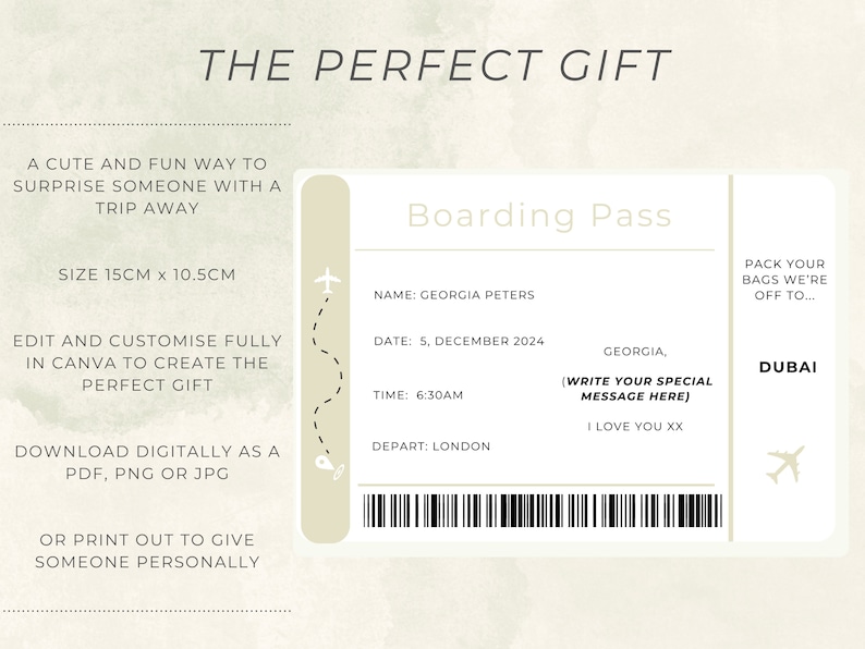 Custom Digital Boarding Pass by Enluxe Design: Personalized Travel ...