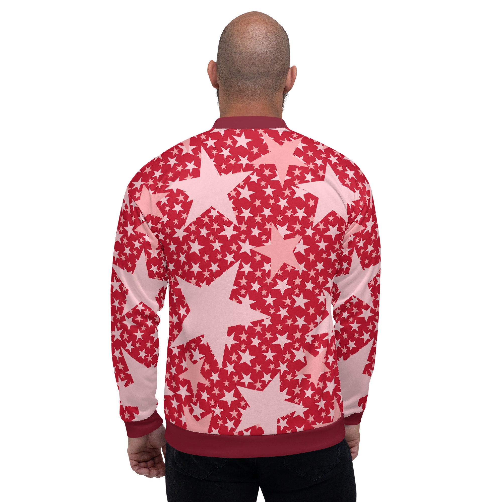 Unique Unisex Bomber Jacket.double Stars: Stylish Retro Vintage,perfect ...