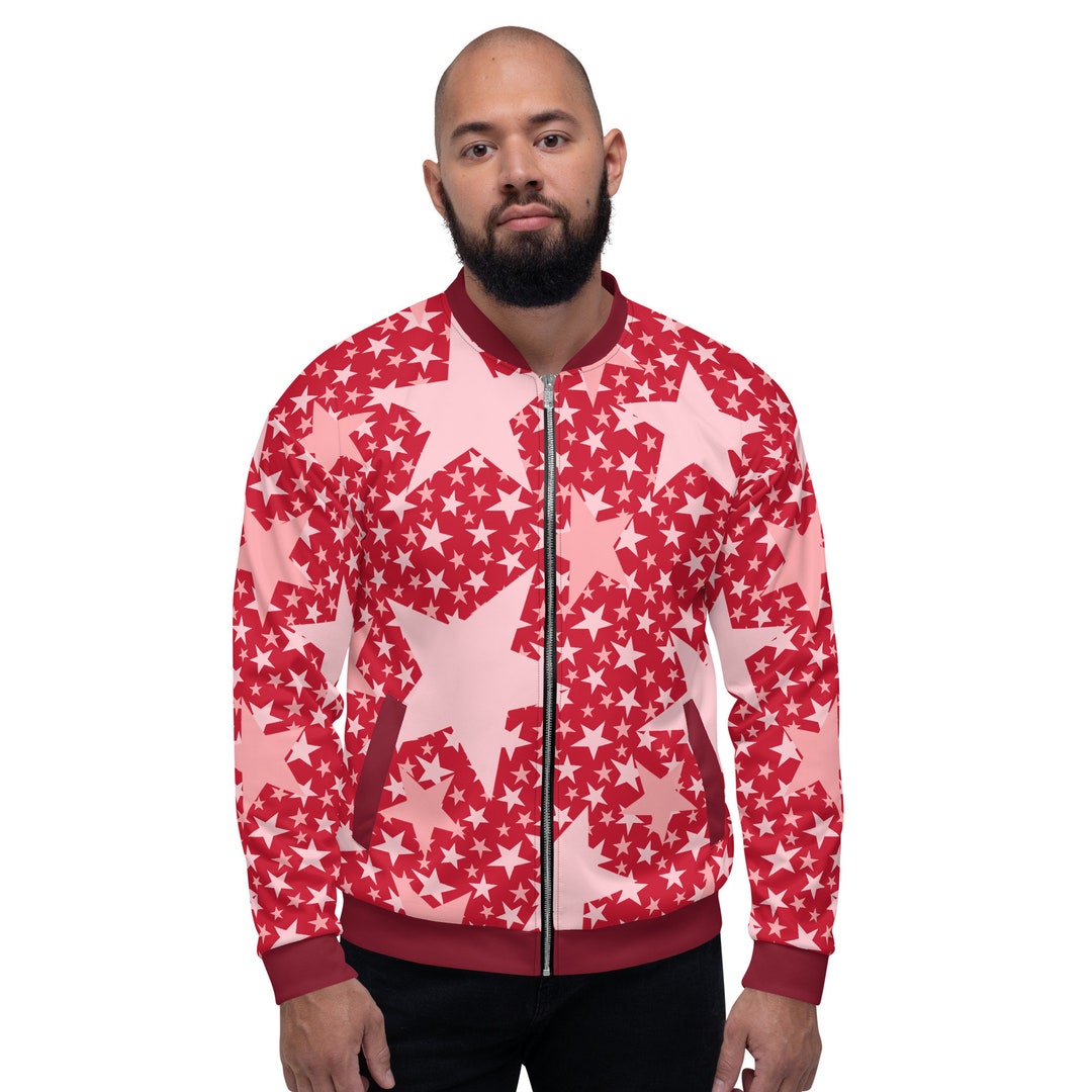 Stylish Unisex Bomber Jacket. Double Stars. Retro Vintage Design ...