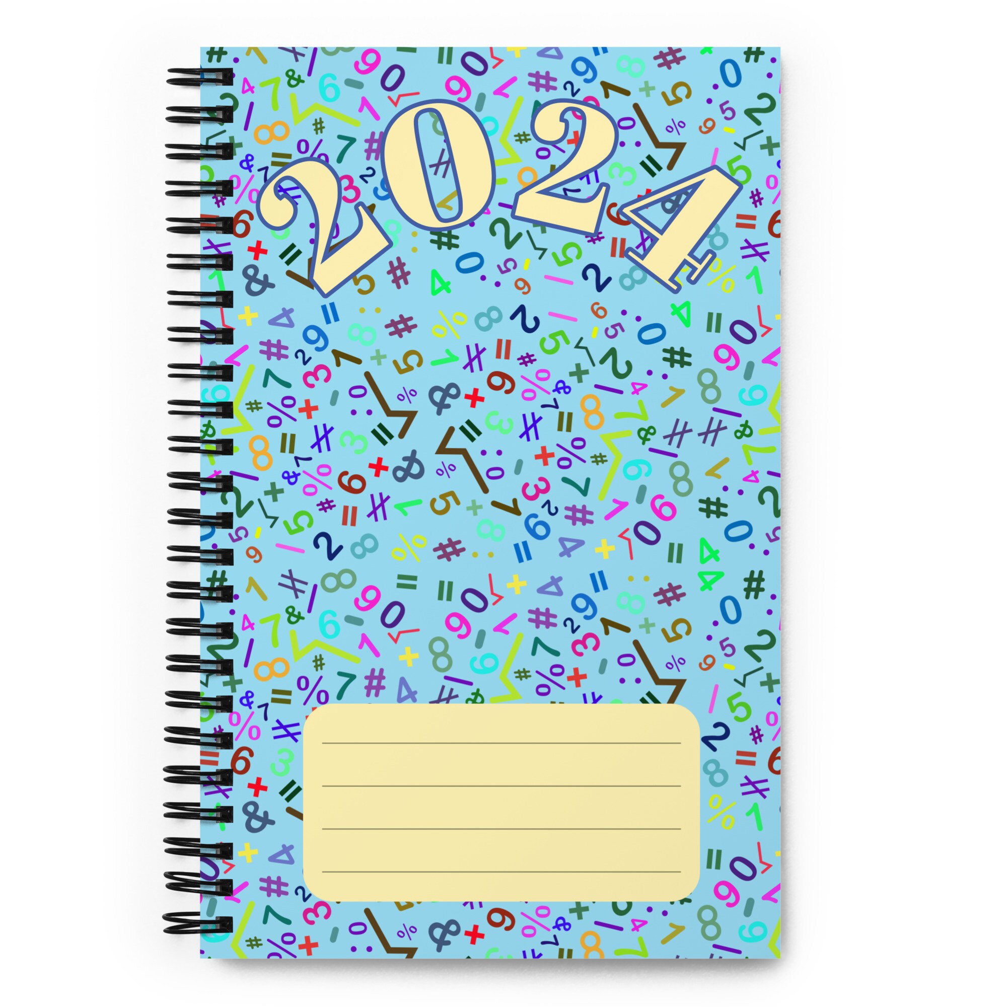 Spiral Binding Notebook Math 01 Available in 3 Colors.writing - Etsy