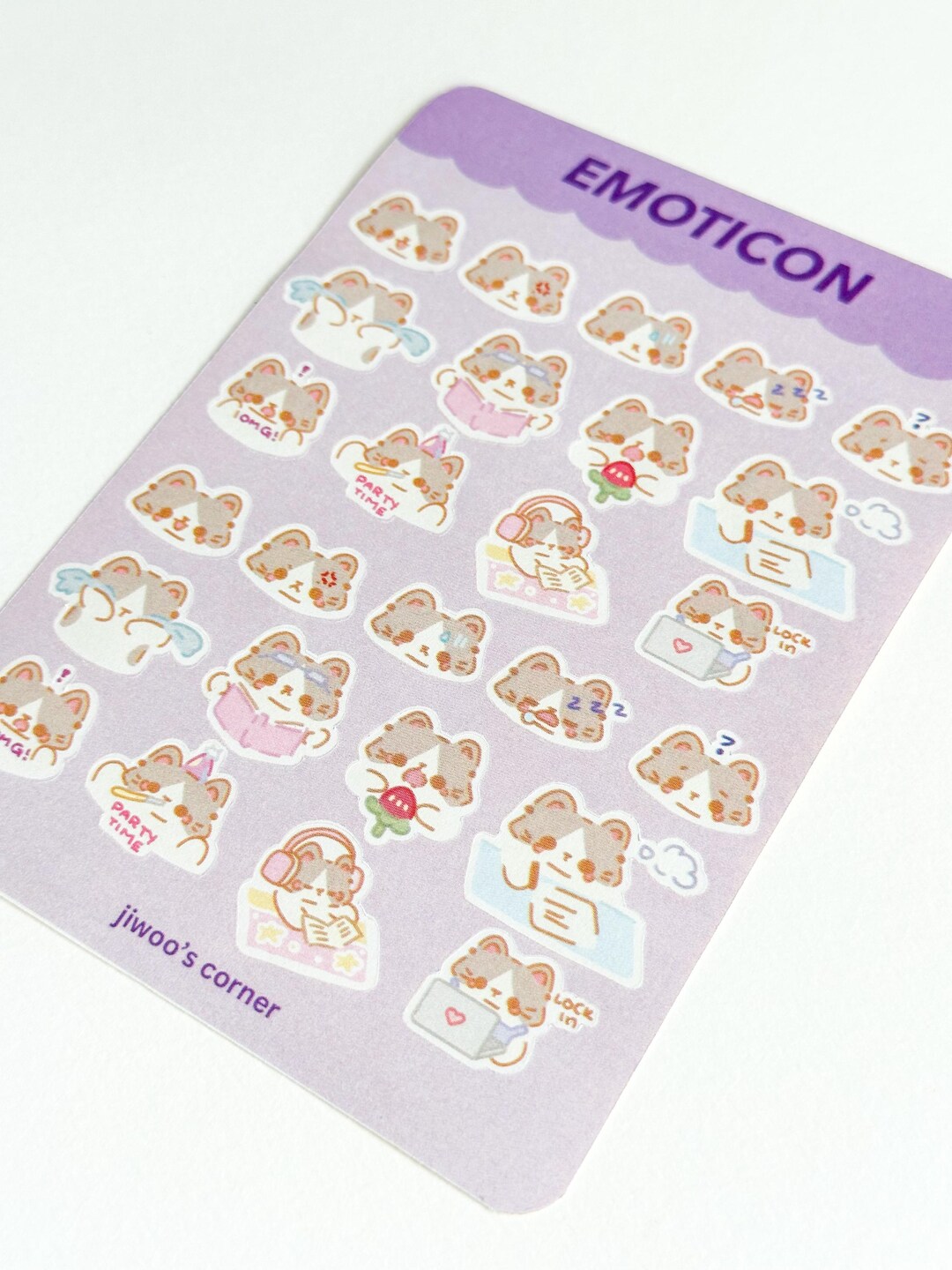 Emoticon Cat Sticker Sheet, Matte Planner Stickers - Etsy