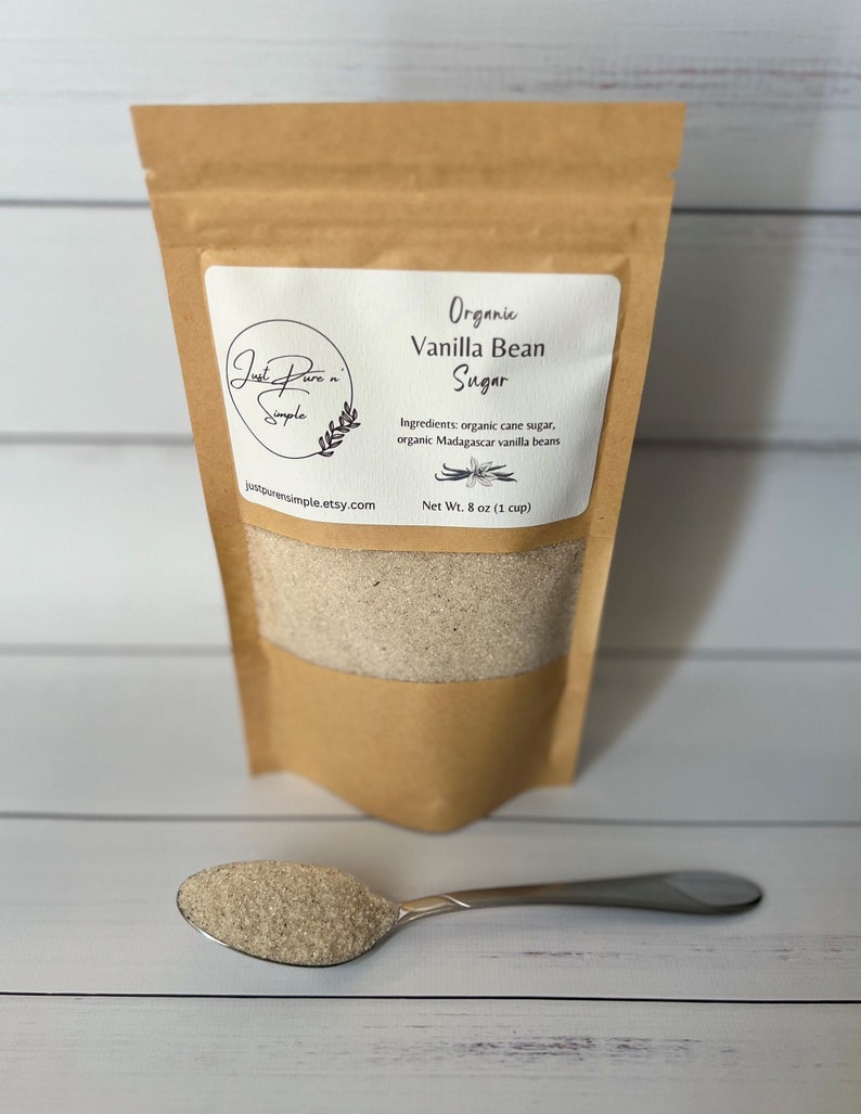 Organic Vanilla Bean Sugar, Vanilla Sugar, Vanilla Bean, Flavored Sugar ... Organic Vanilla Bean Sugar, Vanilla Sugar, Vanilla Bean, Flavored Sugar ...