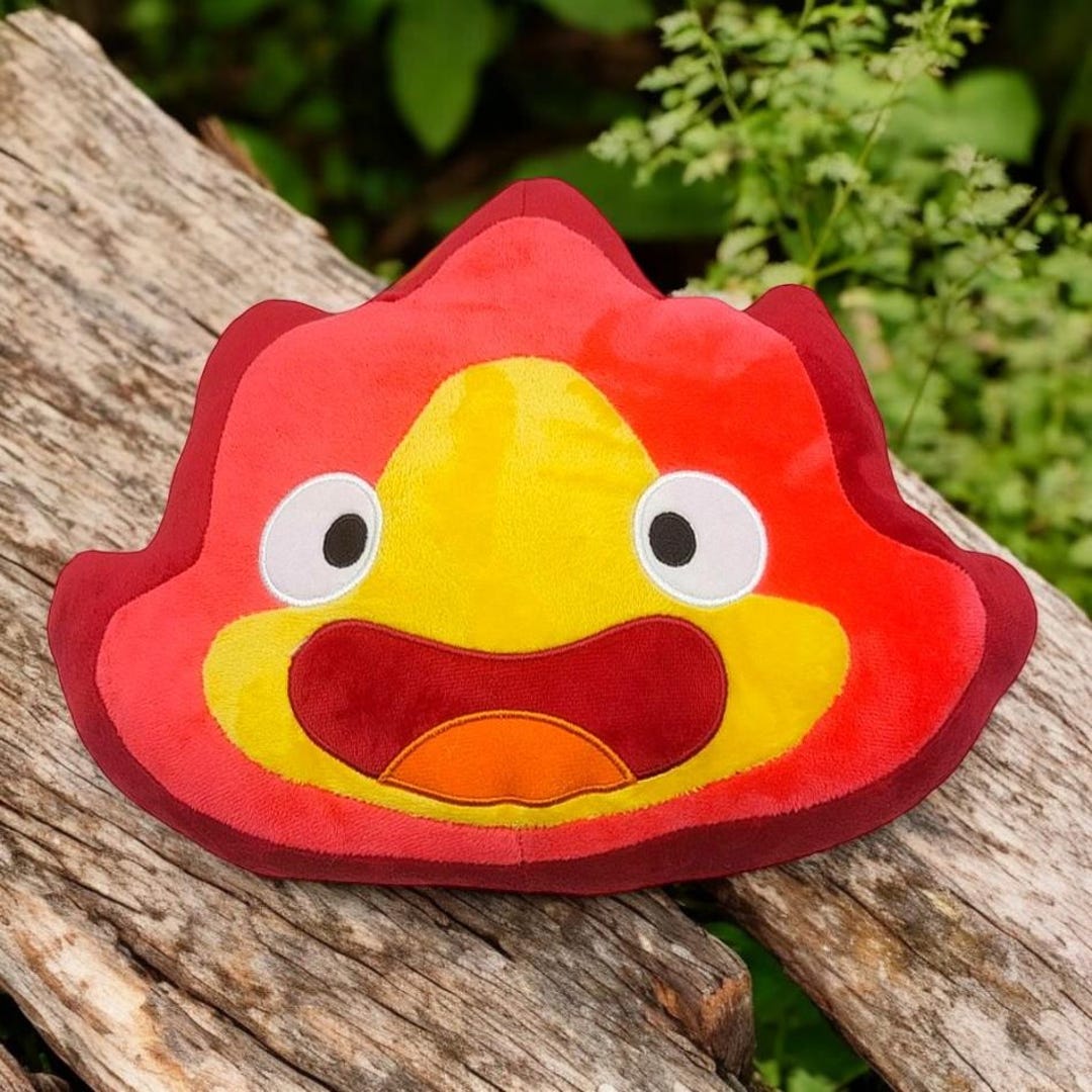 Calcifer Plush, Anime Fire Demon From Studio Ghibli, Handmade Stuffed ...