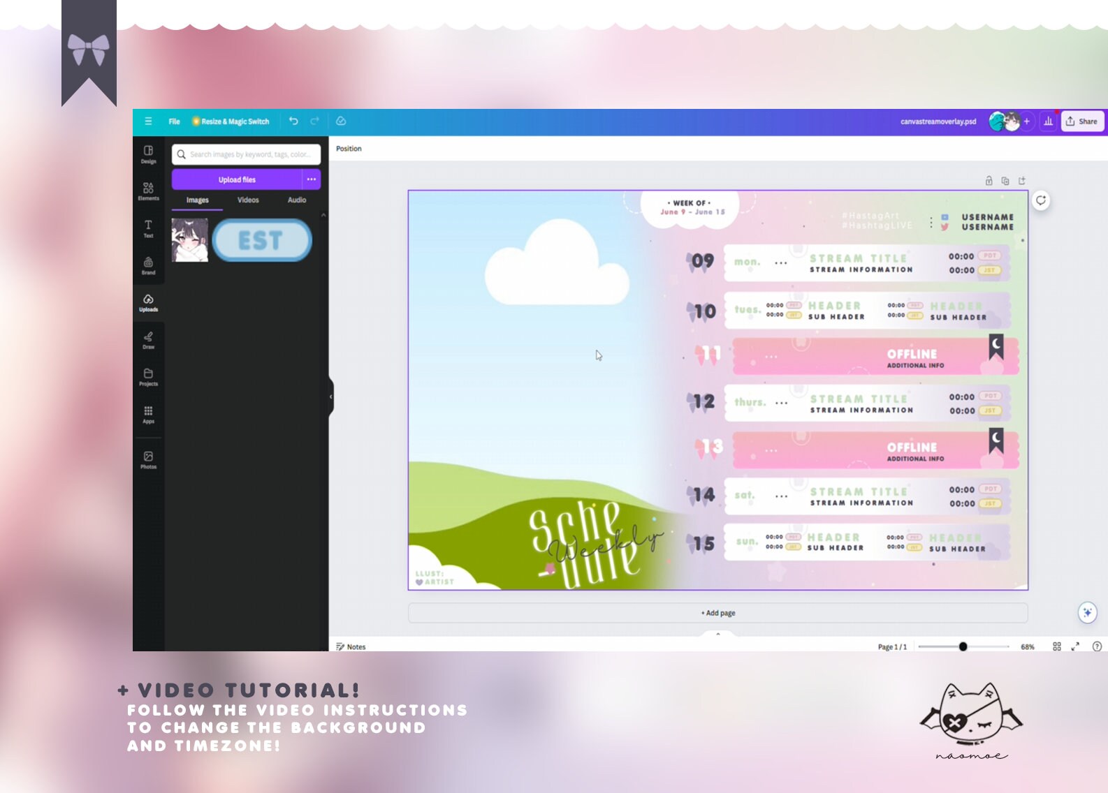Cute Ribbon Stream Schedule • Vtuber/streamer Schedule • Vtuber Assets ...
