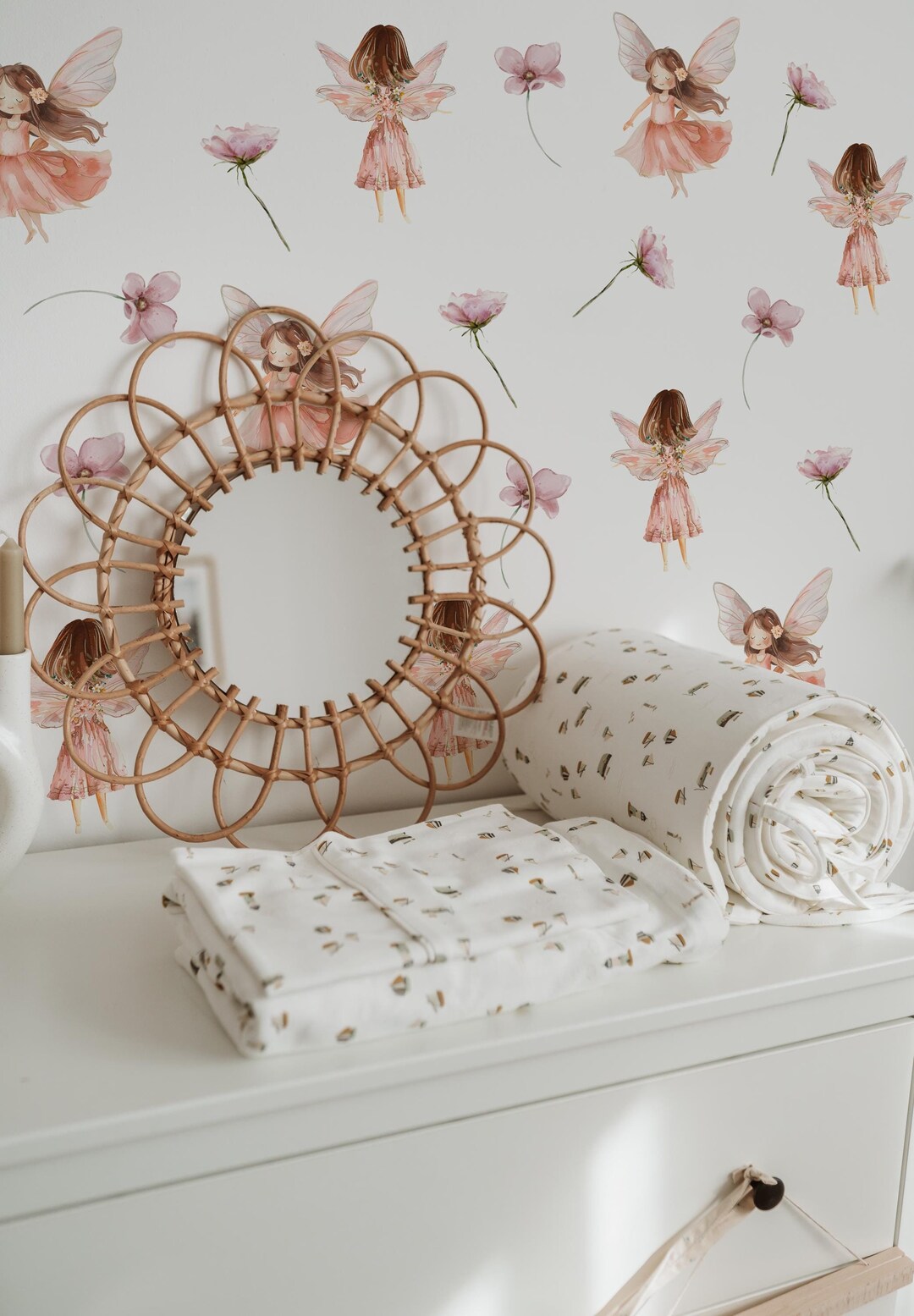 Flower Fairies Wall Decals, Fairy Fabric Wall Stickers - Etsy