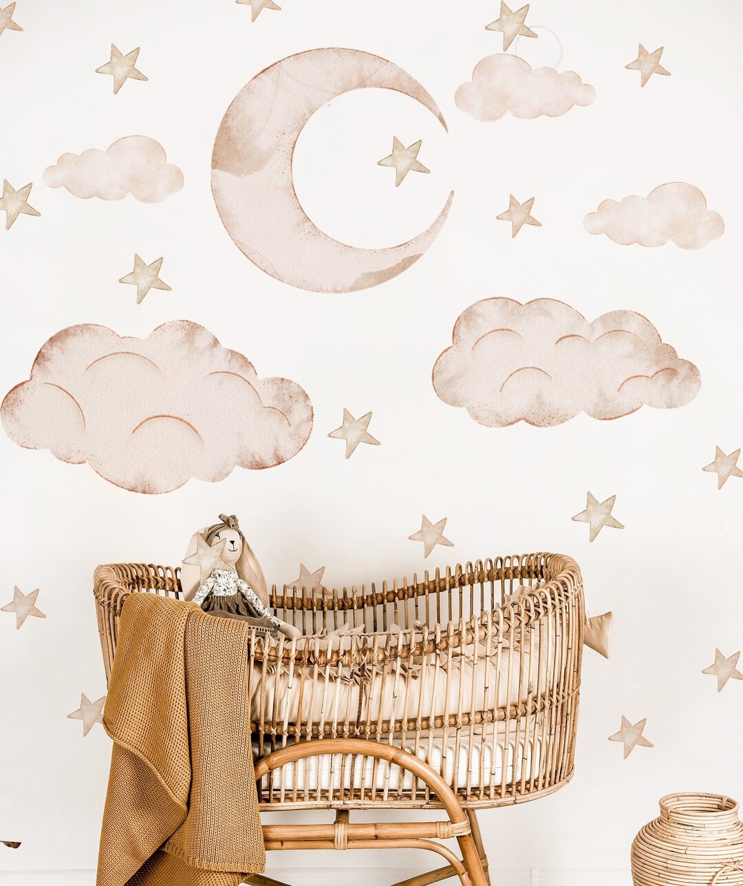 Sky Wall Decals, Moon Stars and Clouds, Sky Theme Nursery Decor *US ...