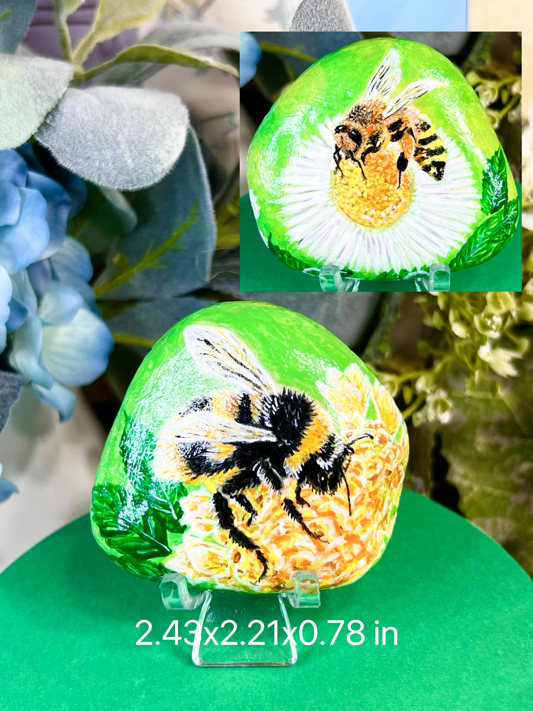 Bee Painted Rock - Etsy