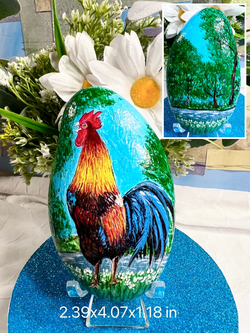 Rooster Painted Rock. the Rooster is a Symbol of Sunshine and ...