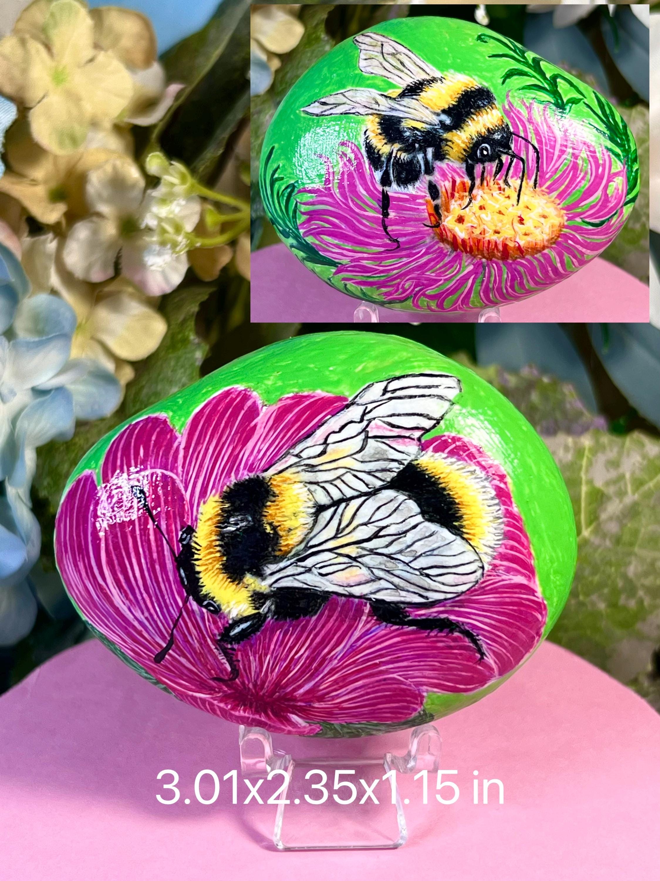 Bee Painted Rock - Etsy