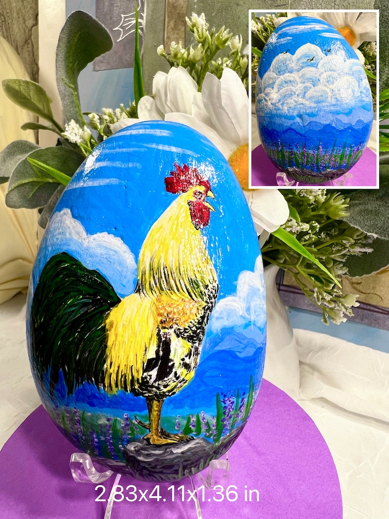 Rooster Painted Rock. the Rooster is a Symbol of Sunshine and ...