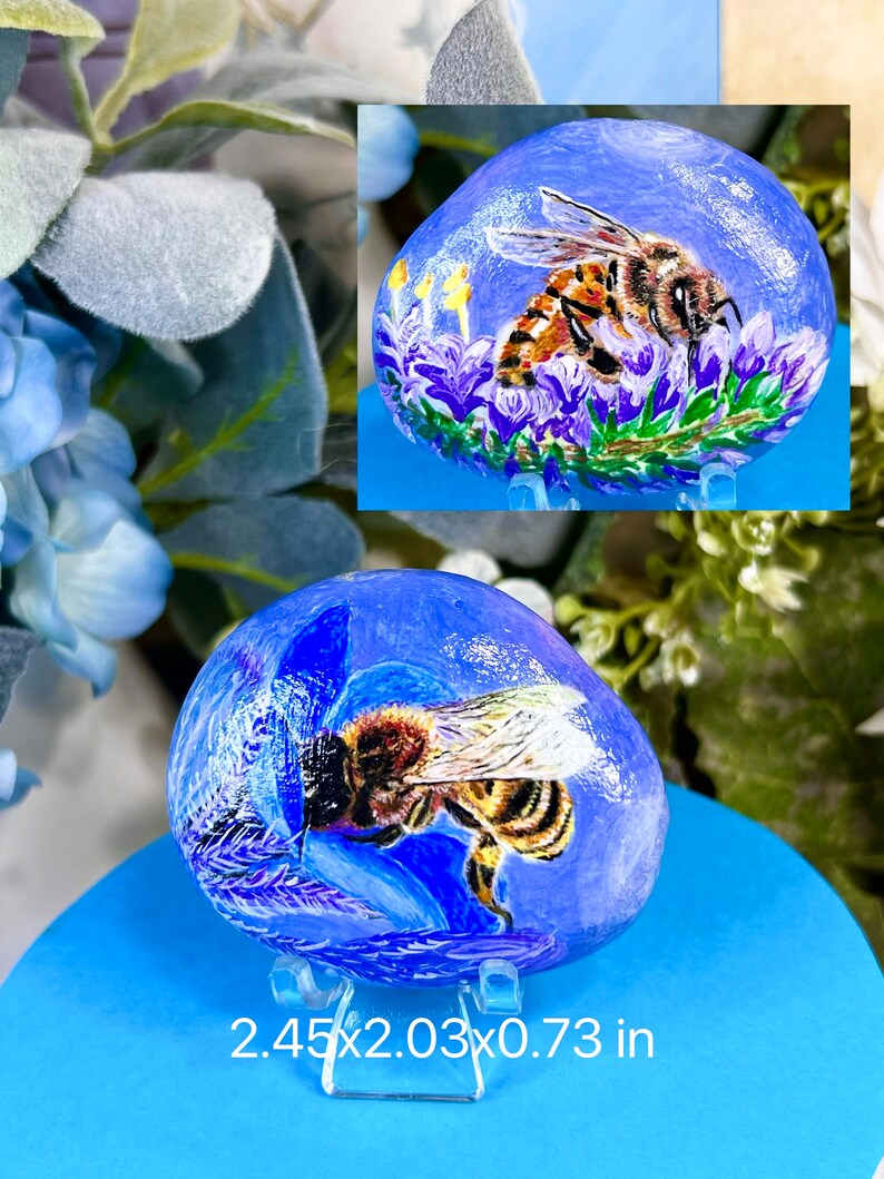 Bee Painted Rock - Etsy