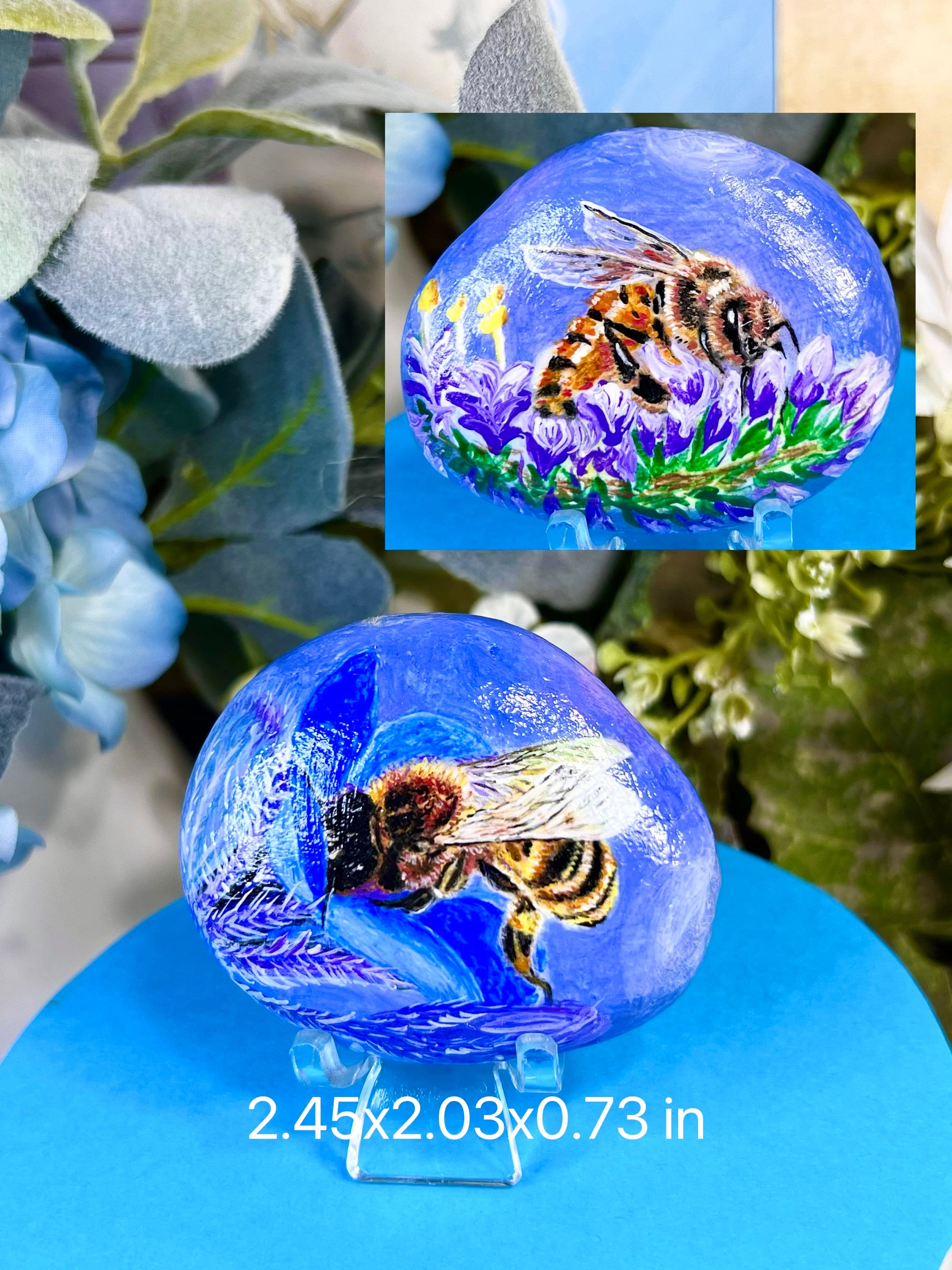 Bee Painted Rock - Etsy