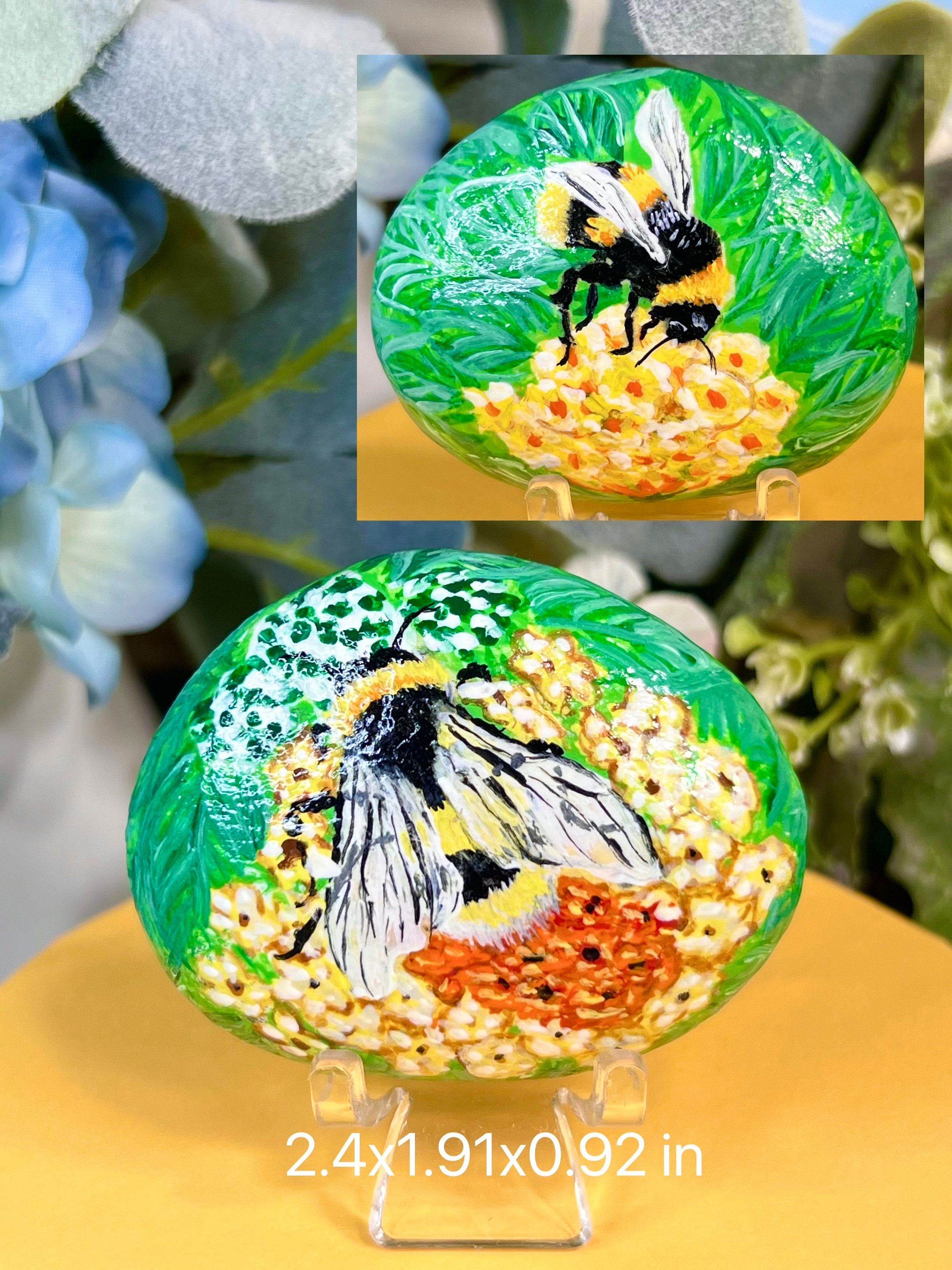 Bee Painted Rock - Etsy