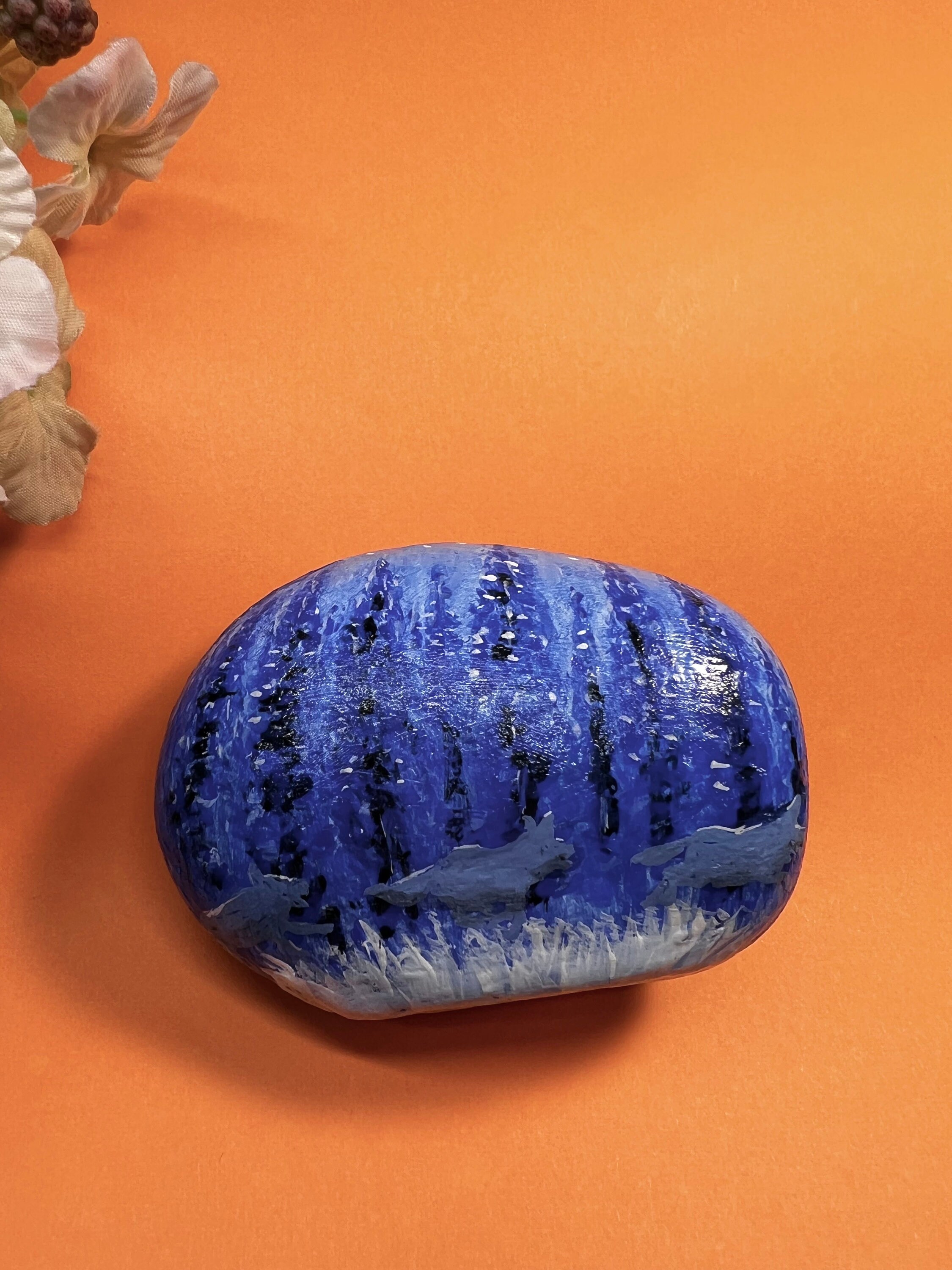 Wolf Painted Rock. the Wolf Symbolizes Extraordinary Strength - Etsy