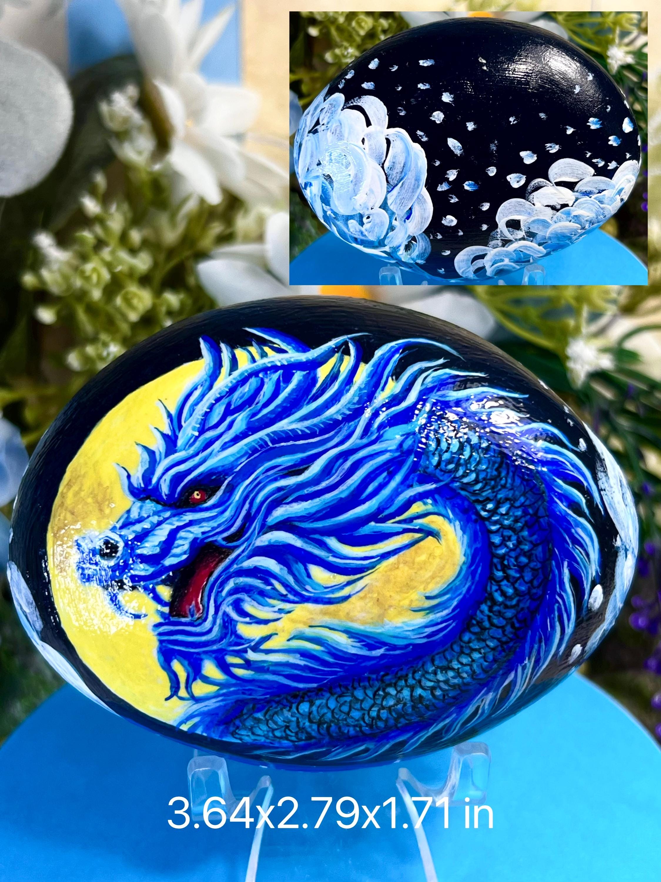 Colorful Dragon Painted Rock - Etsy