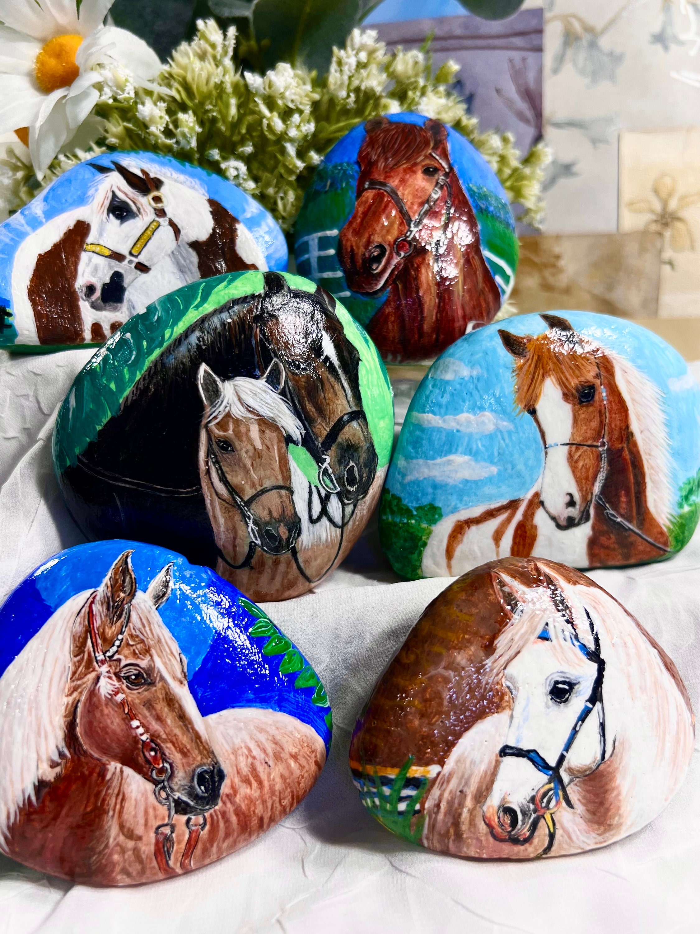 Horse Painted Rock. It is a Symbol of Passion, Unrestrained, Loyalty ...
