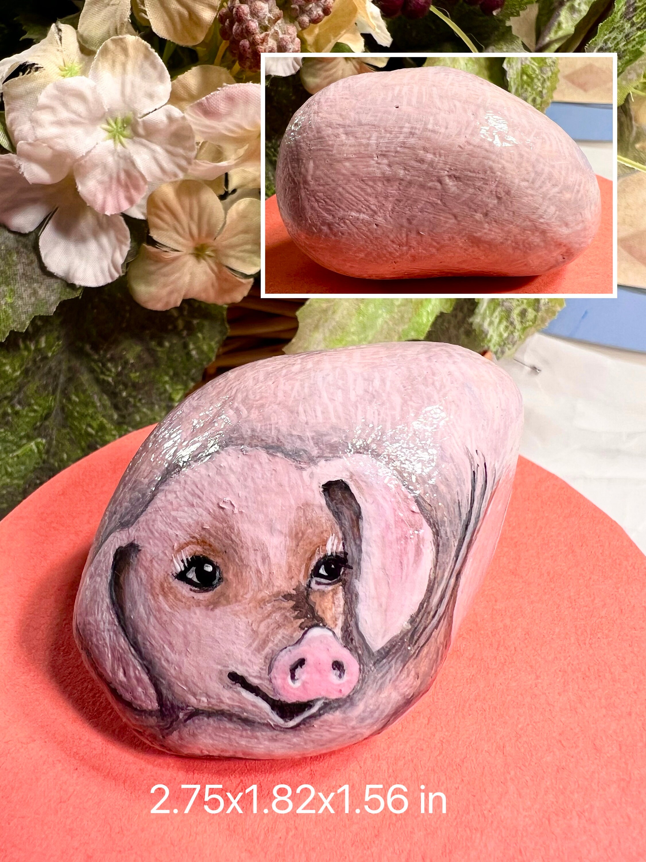 Pig Painted Rock. Pig Always Makes People Feel Gentle and - Etsy