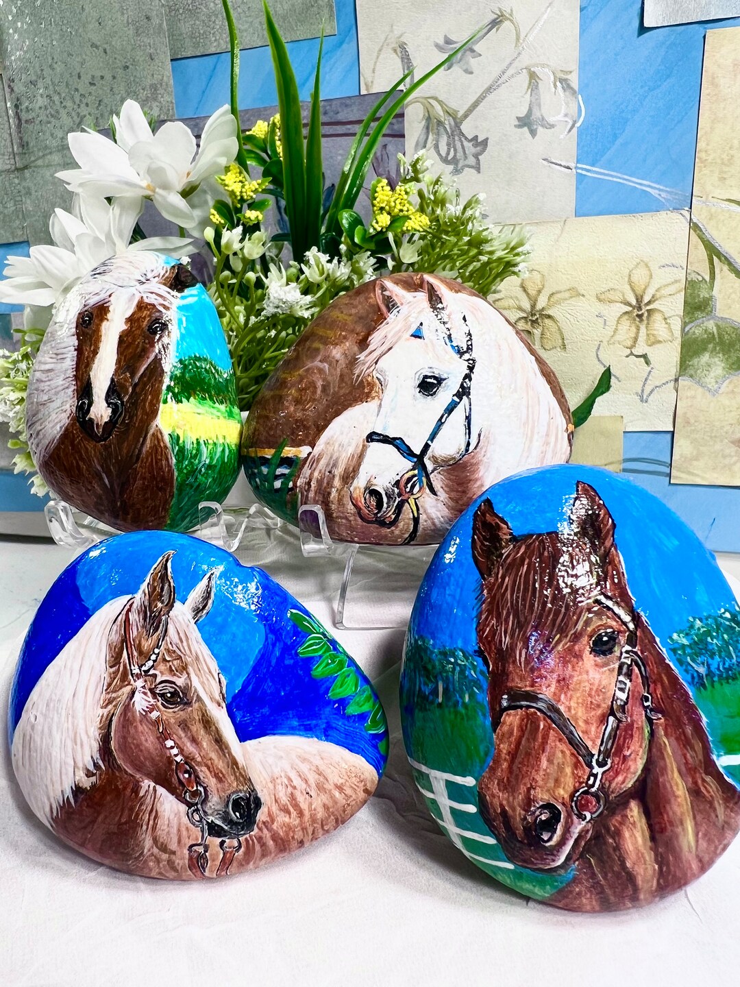 Horse Painted Rock. It is a Symbol of Passion Unrestrained - Etsy