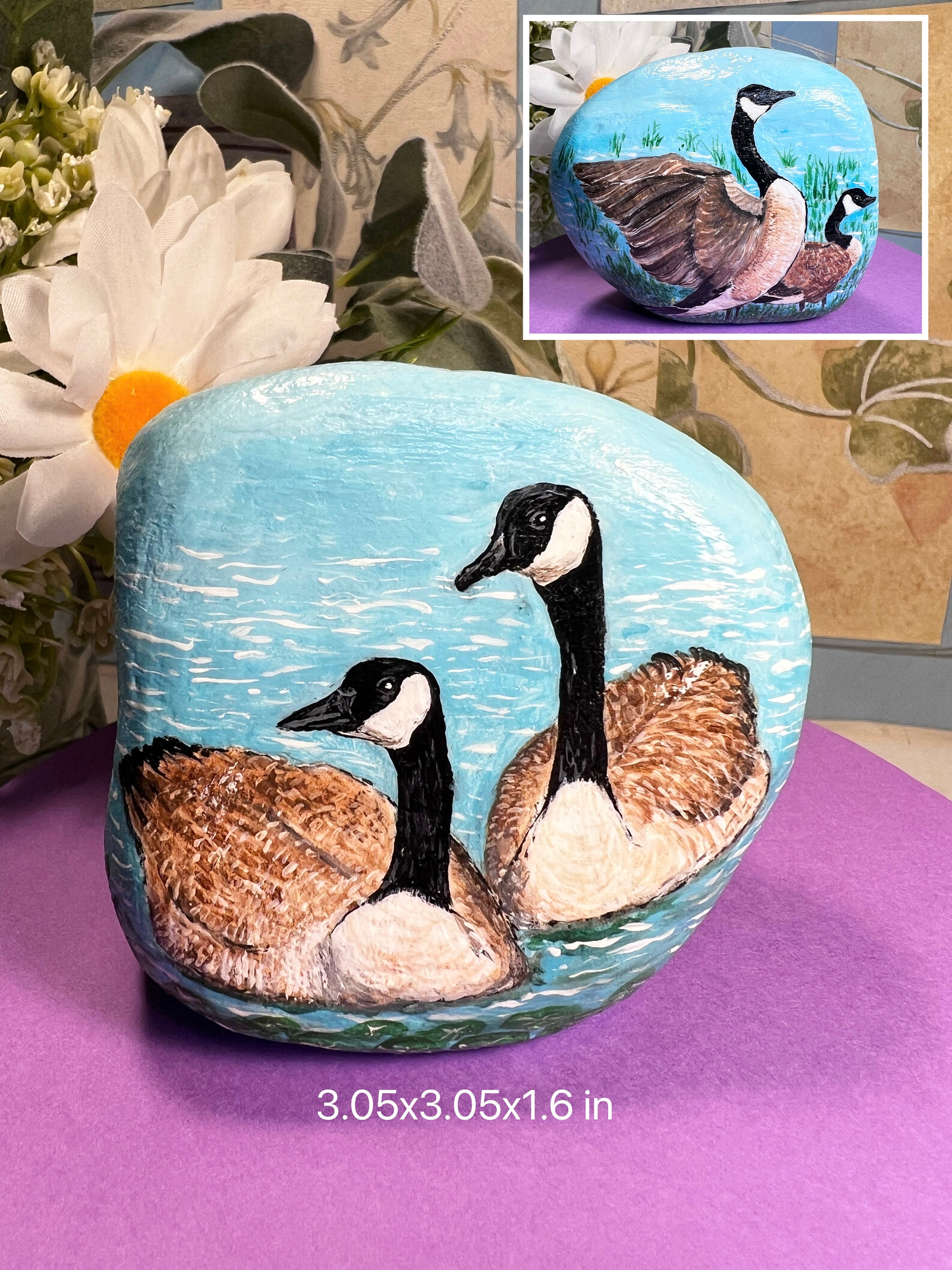 Wild Geese Painted Rock. Flying South in Autumn and Returning - Etsy