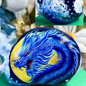 Colorful Dragon Painted Rock - Etsy