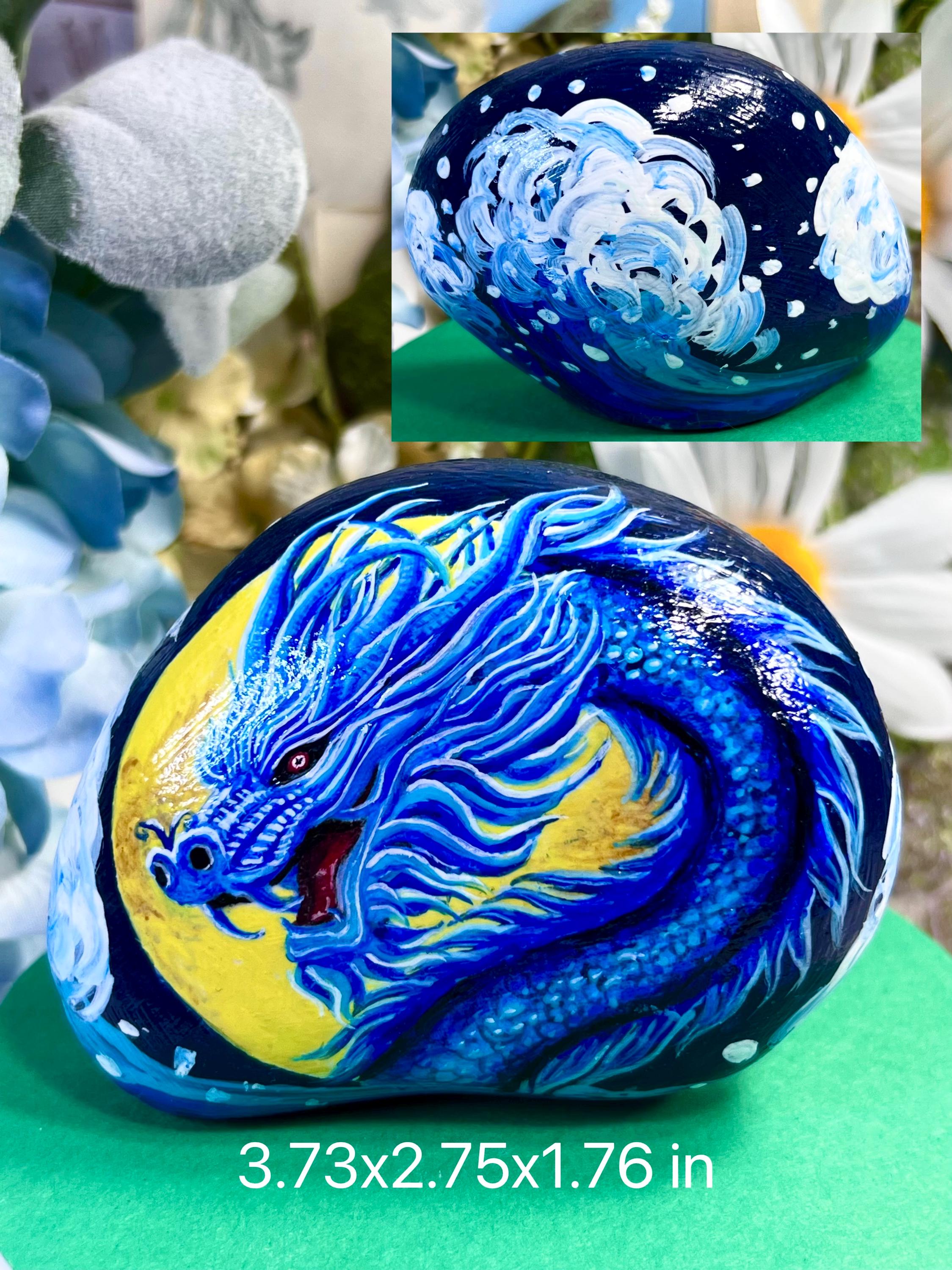 Colorful Dragon Painted Rock - Etsy