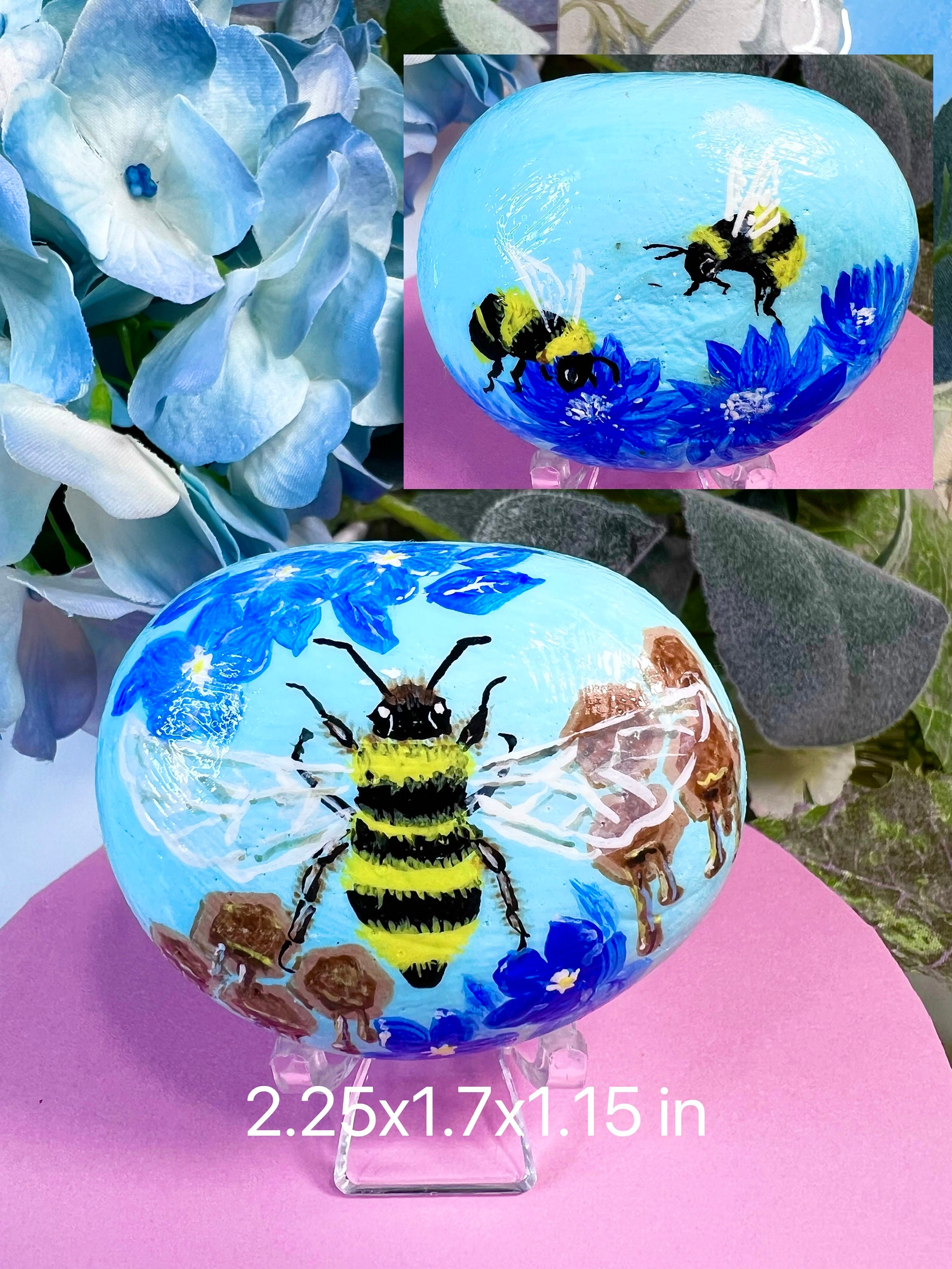 Bee Painted Rock - Etsy