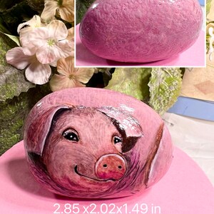Pig Painted Rock. Pig Always Makes People Feel Gentle and - Etsy