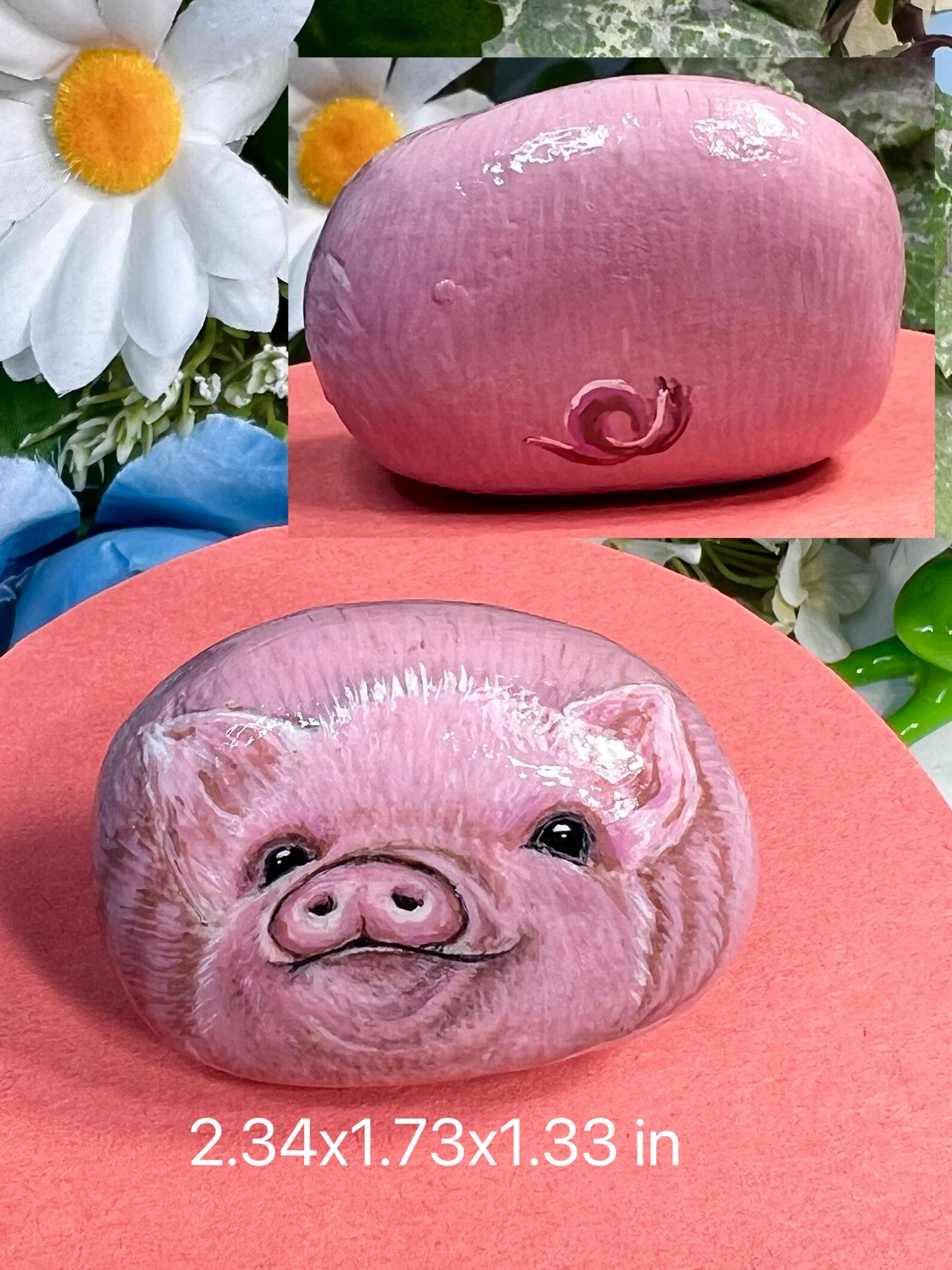 Pig Painted Rock. Pig Always Makes People Feel Gentle and Easy-going ...