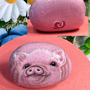 Pig Painted Rock. Pig Always Makes People Feel Gentle and Easy-going ...