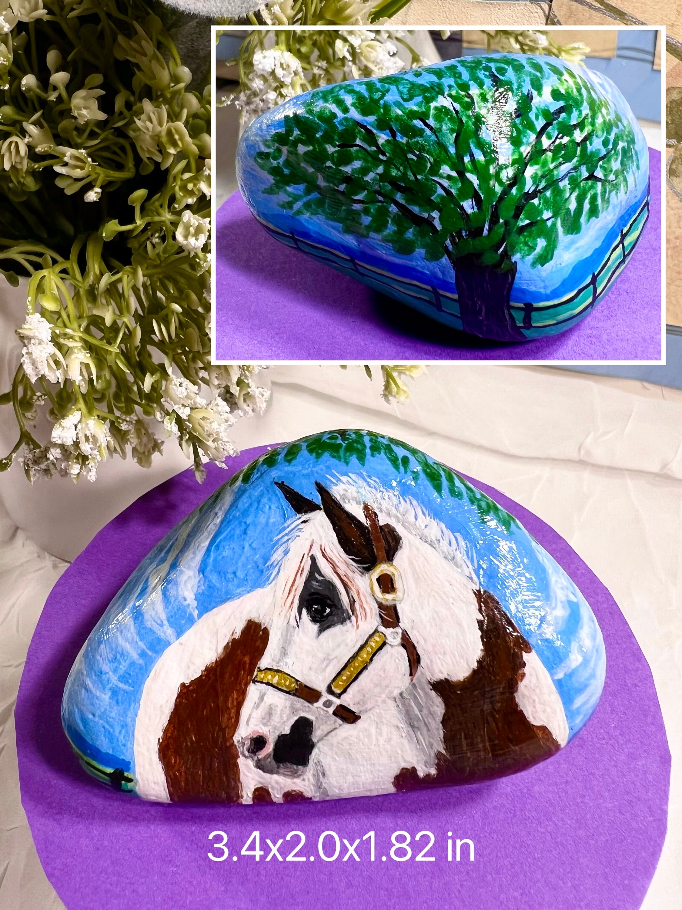 Horse Painted Rock. It is a Symbol of Passion, Unrestrained, Loyalty ...