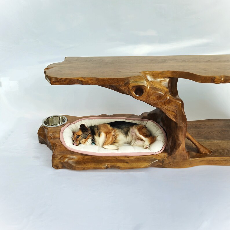Pet-space Coffee Table, Pet Bed Coffee Table, Wooden Side Table, Living ...