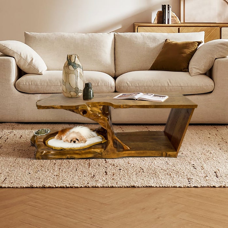 Pet-space Coffee Table, Pet Bed Coffee Table, Wooden Side Table, Living ...