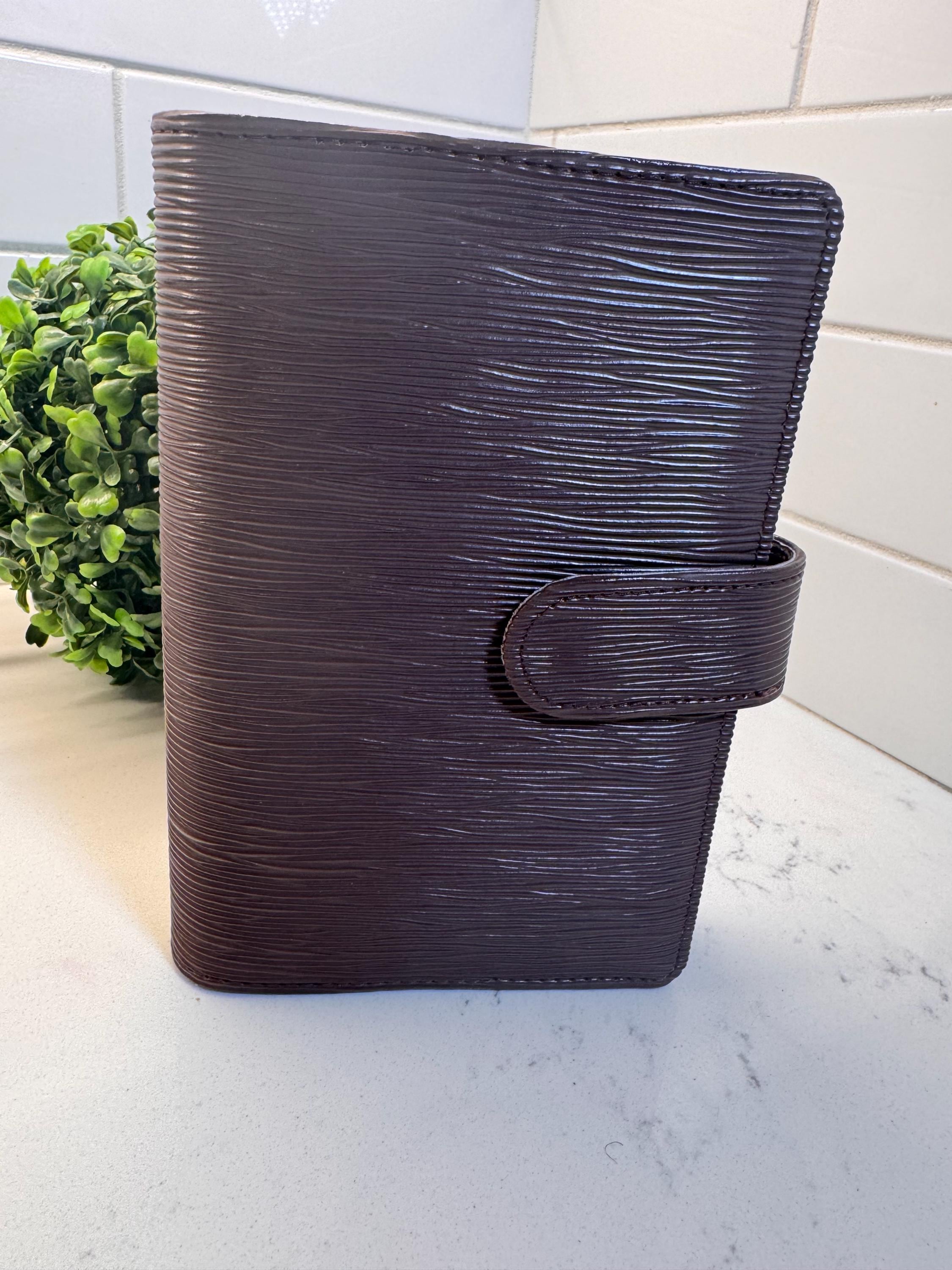 Saffiano Epi Leather Black-ring A6 Budget Binder - Etsy
