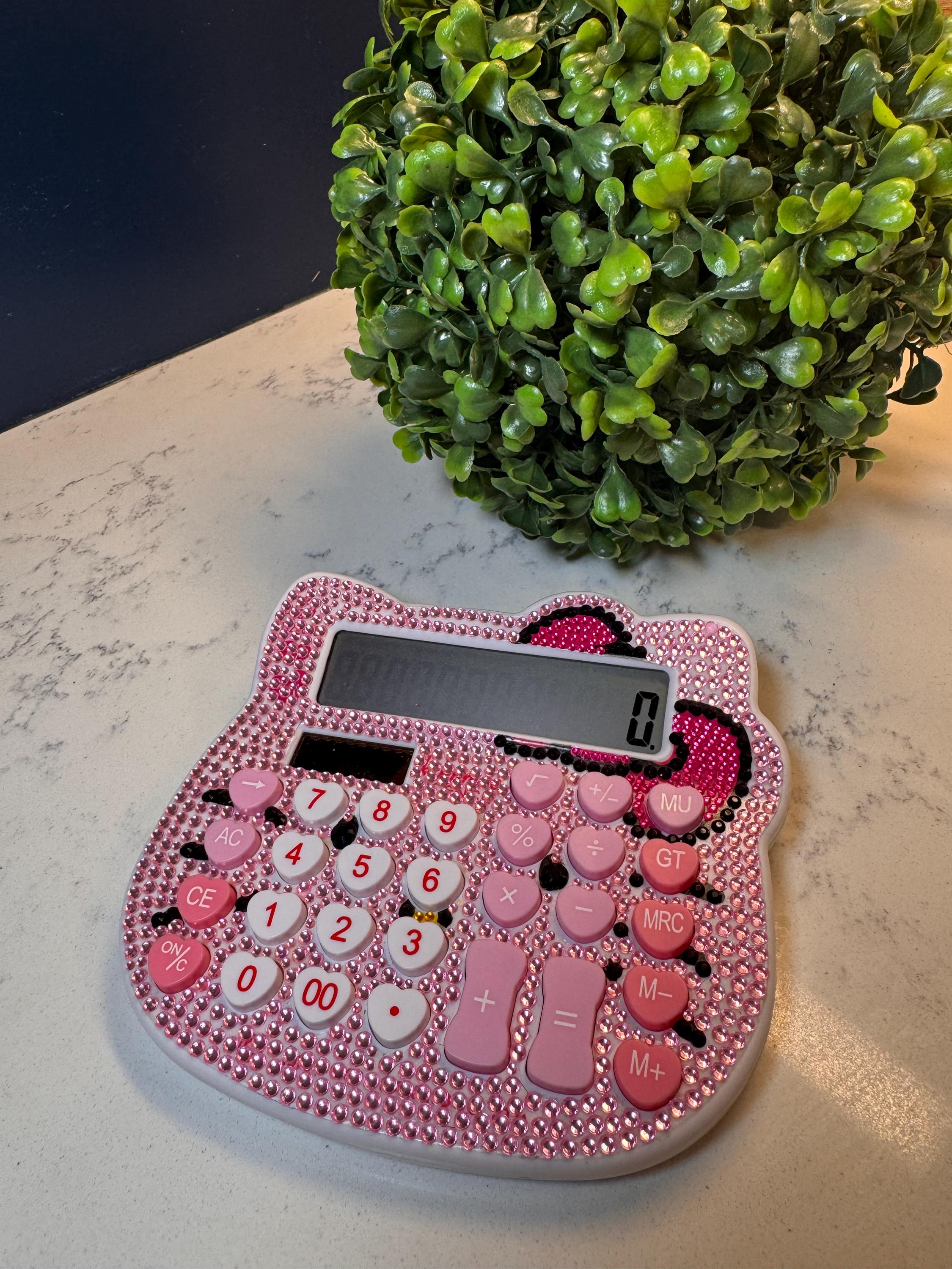 Bedazzled Hello Kitty-inspired Calculator | Sparkly Bling Desk ...