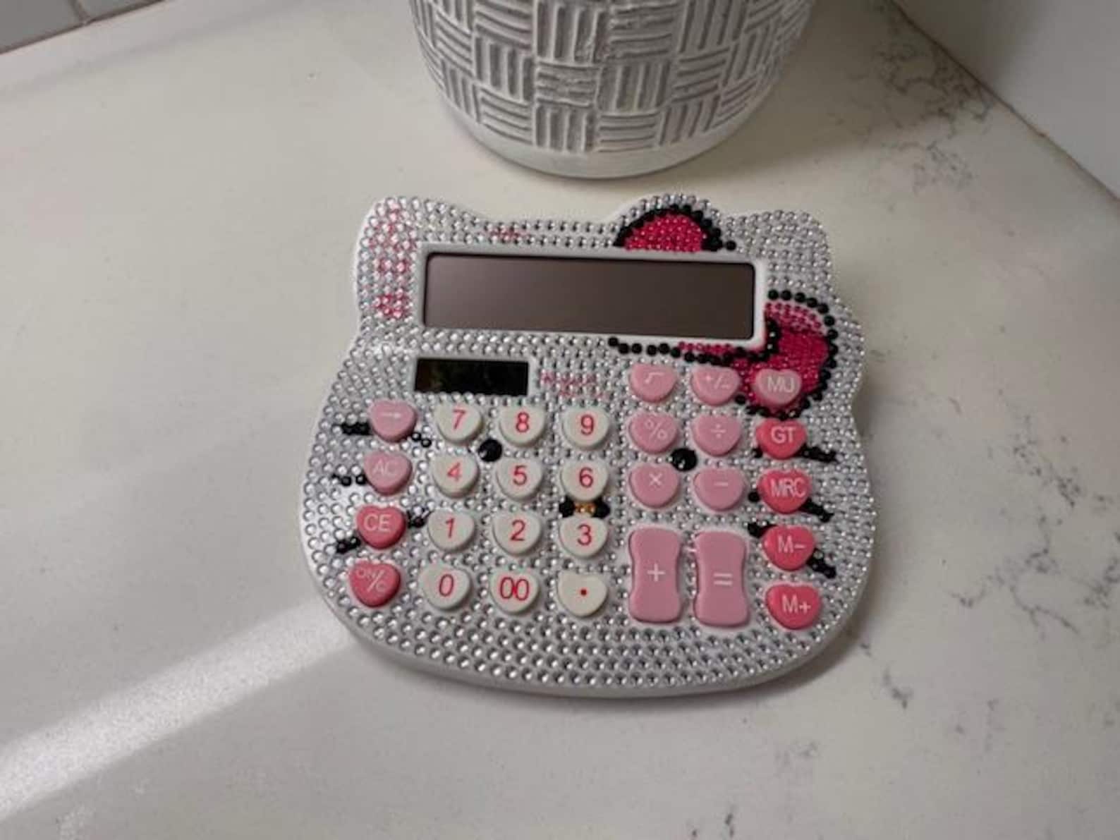 Bedazzled Hello Kitty-inspired Calculator | Sparkly Bling Desk ...