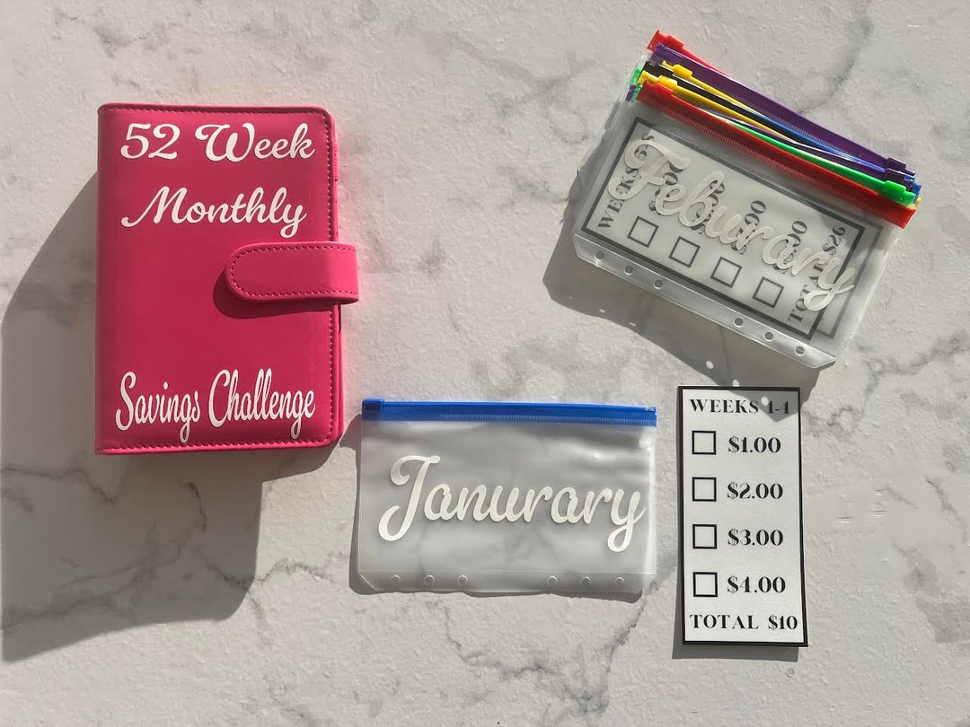 52 Week Monthly Savings Challenge - Etsy UK