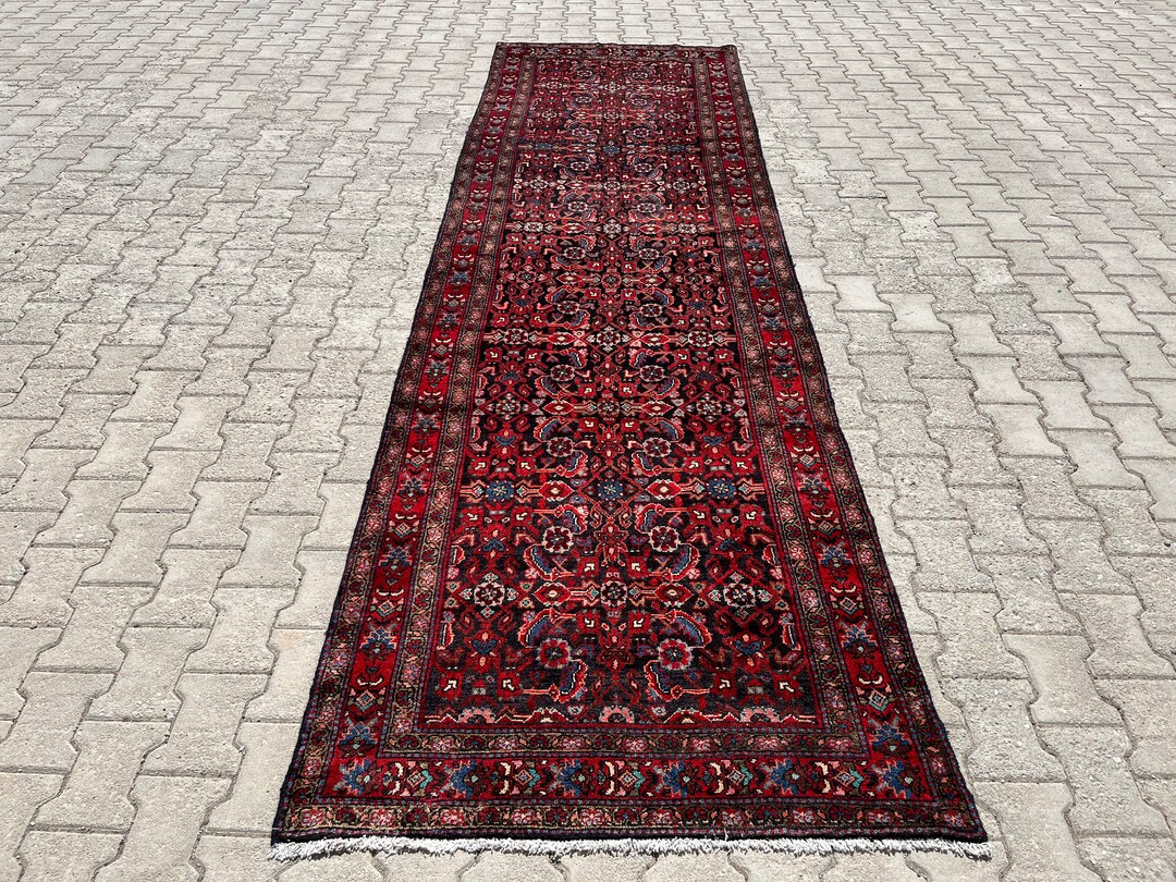 3.7x12.6 Ft Persian Runner, Handmade Runner Rug, Antique Runner, Wool ...