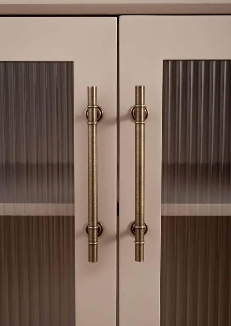 Bronze Metal Long Door Handles Large Metal Bar Pulls Knobs Modern ...