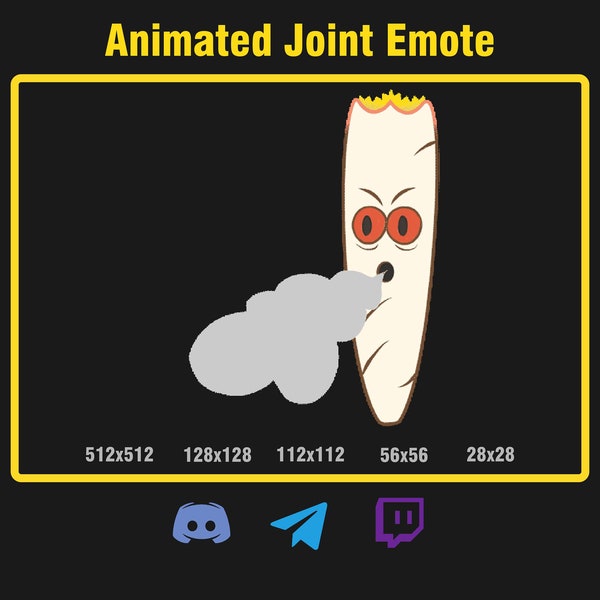 Marijuana Animated Emotes - Etsy Israel