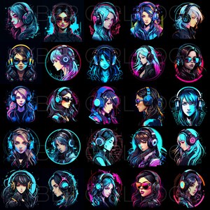 Cybergirl Profilbild Gamer Logo für Twitch Discord Youtube - Etsy ...