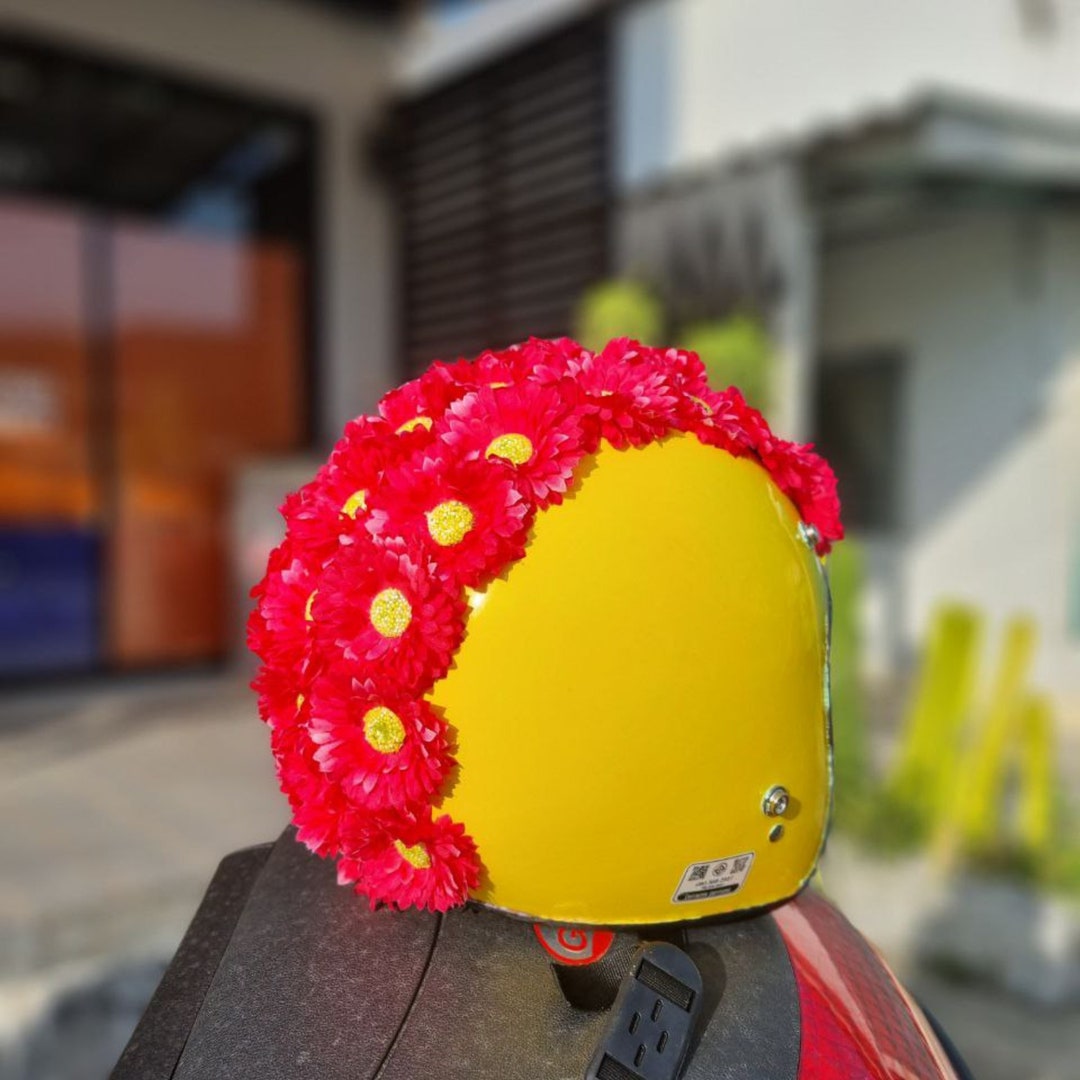 Flower Ladies Motorcycle Helmet for Women Handmade Summer Design - Etsy