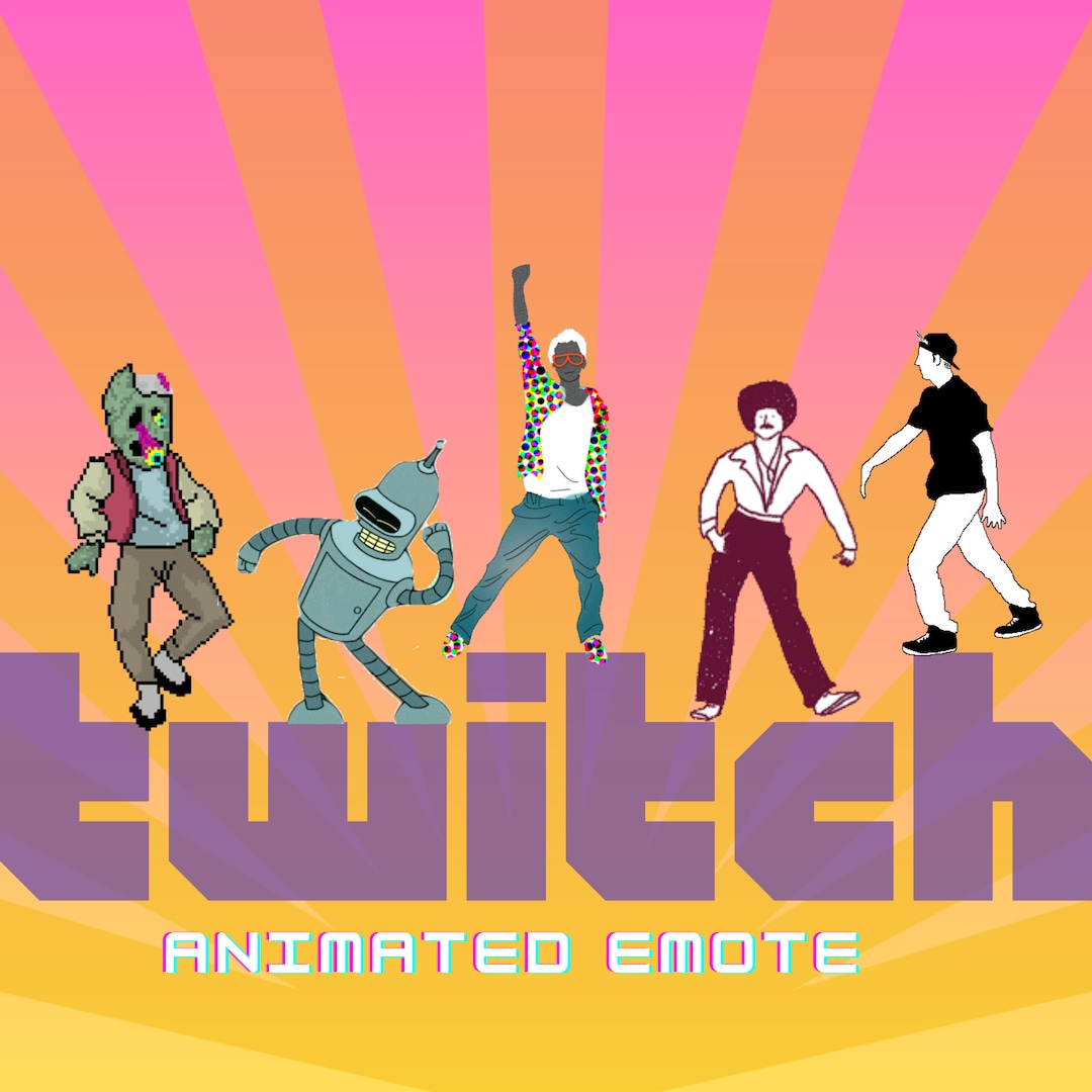 Dance Party Animated Twitch Emote Set of 5 - Etsy