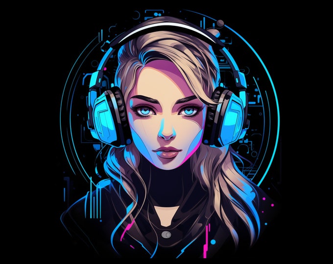 Anime Girl PFP for Twitch Discord Streamer Gaming Logo Profile Picture ...