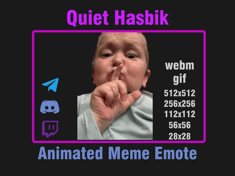 Hasbulla Animated Meme Emote for Twitch Discord Video - Etsy Canada