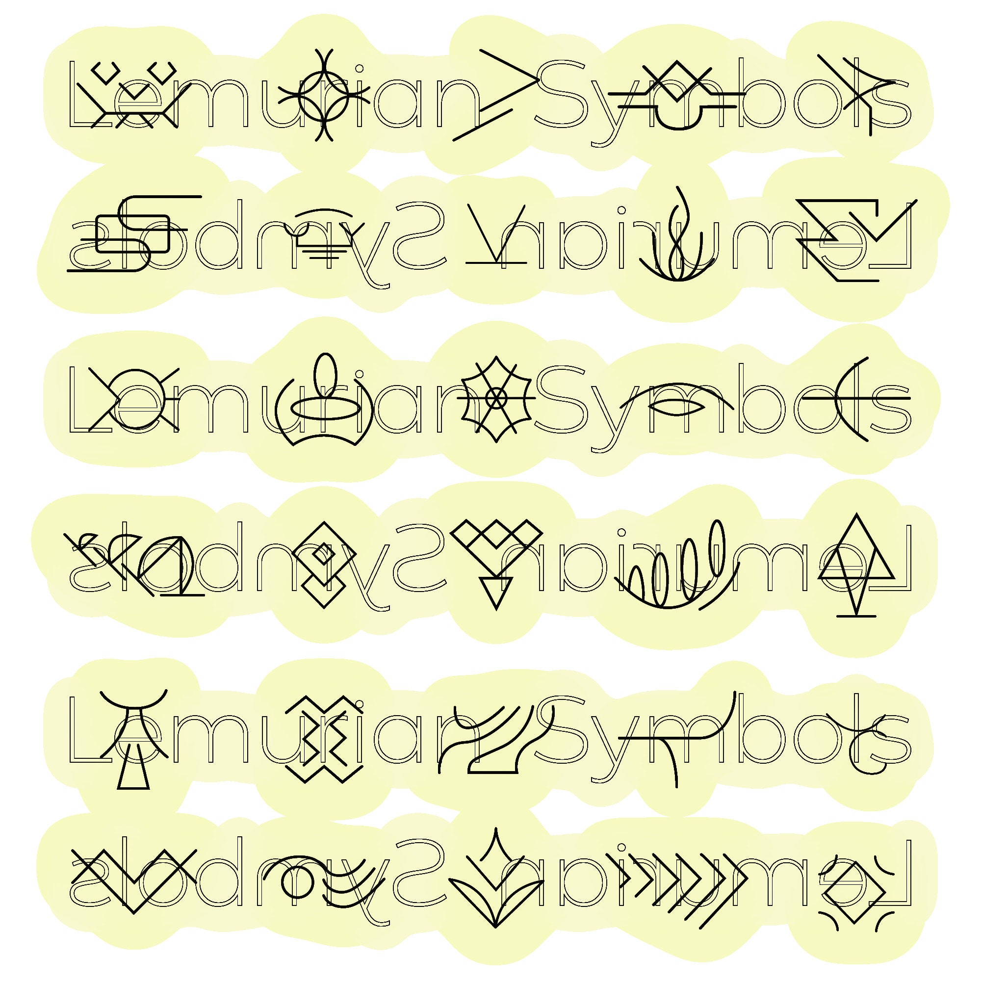 Símbolos lemurianos svg Signos mágicos antiguos png - Etsy España