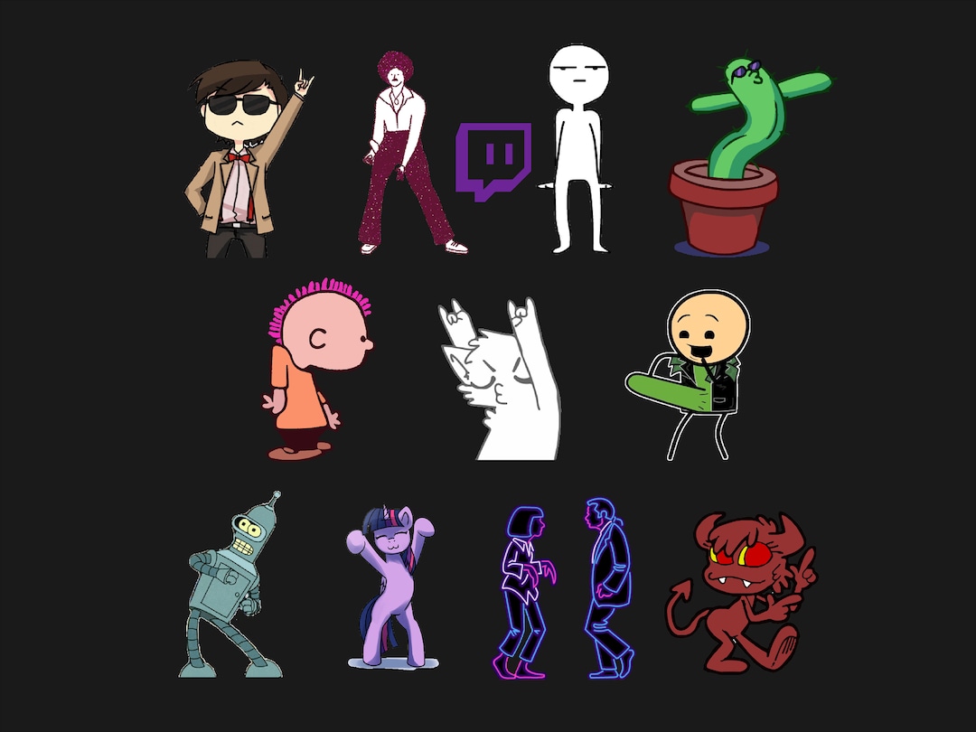 Twitch Dance Animated Emote Pack - Etsy