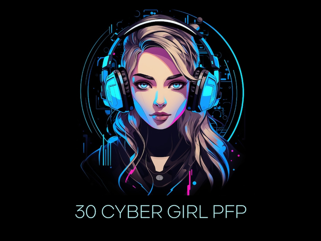 Cyber Girl Profile Picture Gamer Logo for Twitch Discord - Etsy
