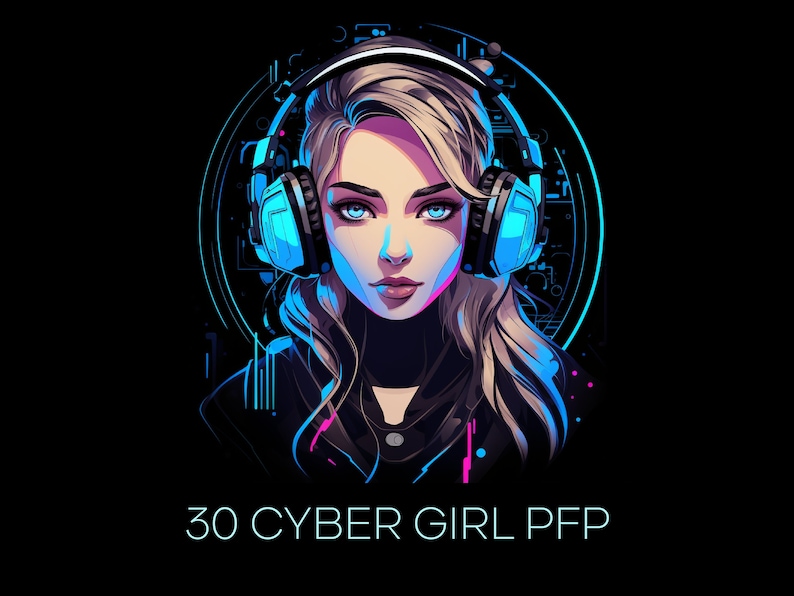 Cybergirl Profilbild Gamer Logo für Twitch Discord Youtube - Etsy ...