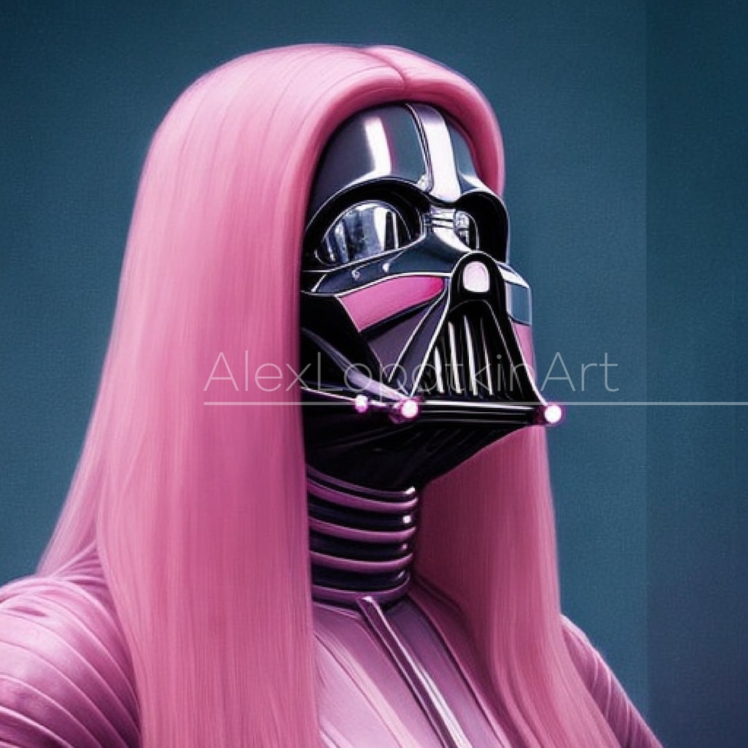 Pink Darth Vader Unique Digital Art Rare Ai Generated Image - Etsy